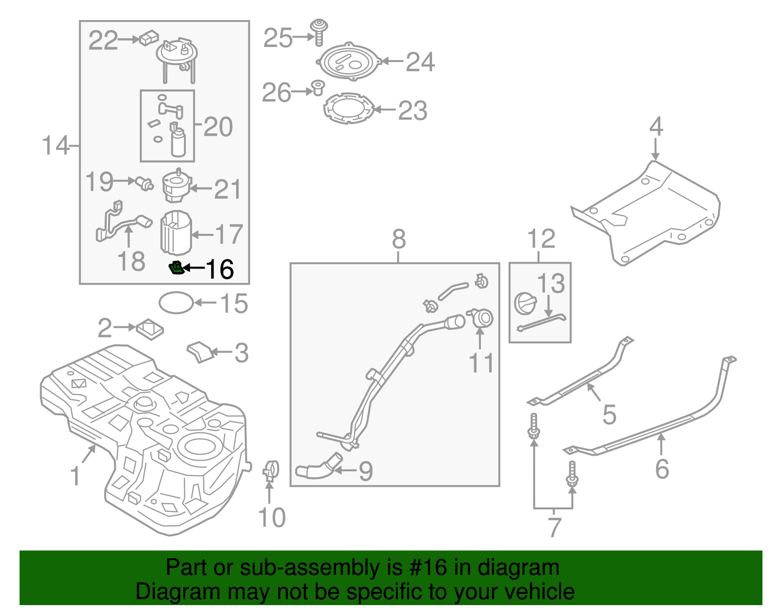 31060-2P000 - Hyundai Fuel Filter 2013-2019 Hyundai | Performance Auto ...