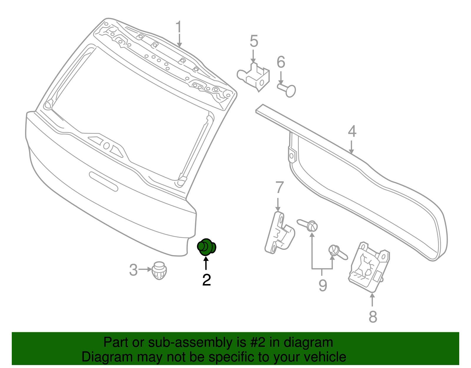 32357334 - Lift Gate Bumper | Volvo OEM Parts Direct