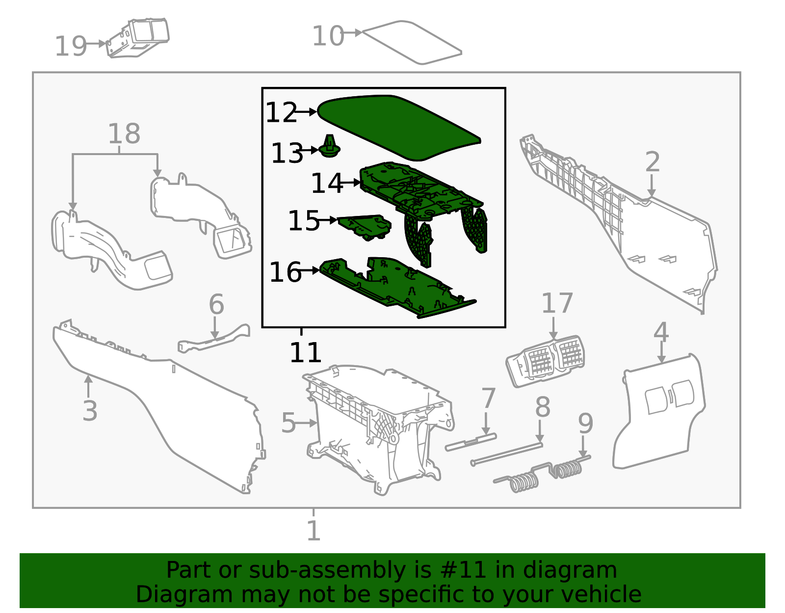 58920-06100-C9 - High-Quality Console Armrest for AutoNation Parts