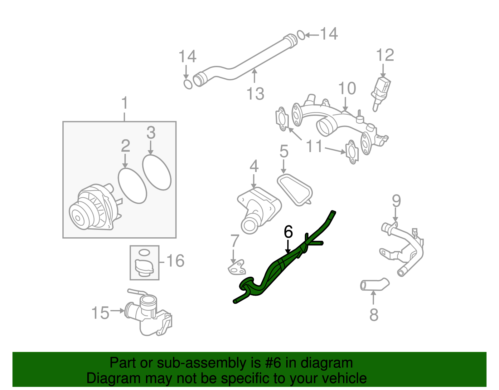 2007-2012 Nissan Water Pipe 21022-JK01C | Nissan Parts Central