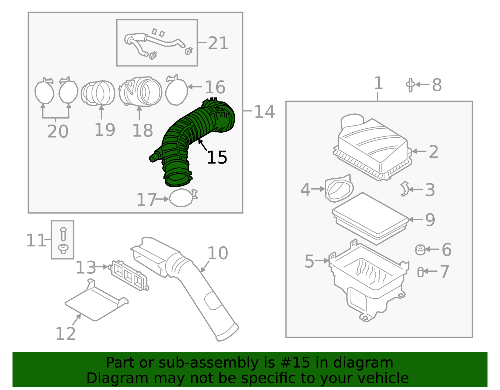 2020-2021 Kia Forte Intake Hose 28138-F2800 | KIA Parts Zone