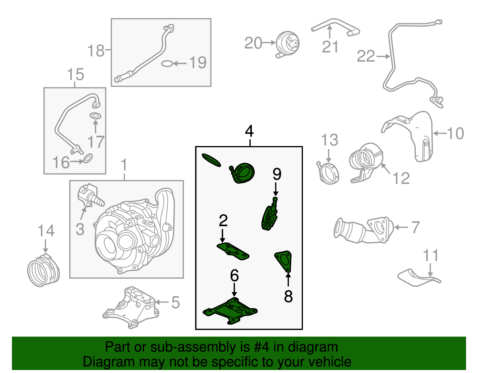 2015-2016 Ford Turbocharger Wastegate Actuator Gasket FC3Z-9T514-A ...