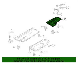 2020-2025 Mazda CX-30 | Floor Pan Splash Shield | DGH9-56-3U1 | Mazda ...