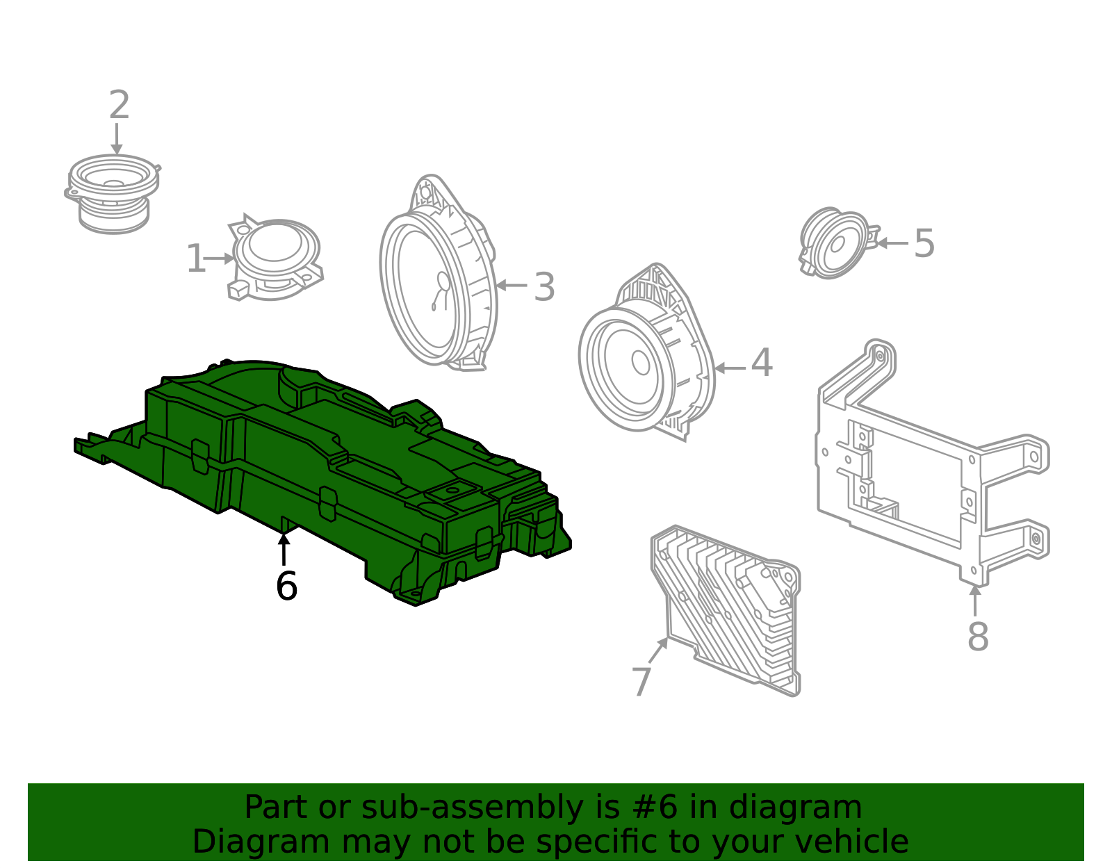 2021-2025 GM Front Floor Speaker 84738075 GM | GMPartsDirect.com