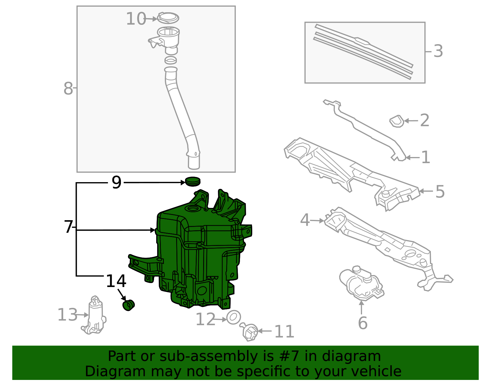 2021-2024 Toyota Mirai Washer Reservoir 85315-62070 | Toyota Parts Center
