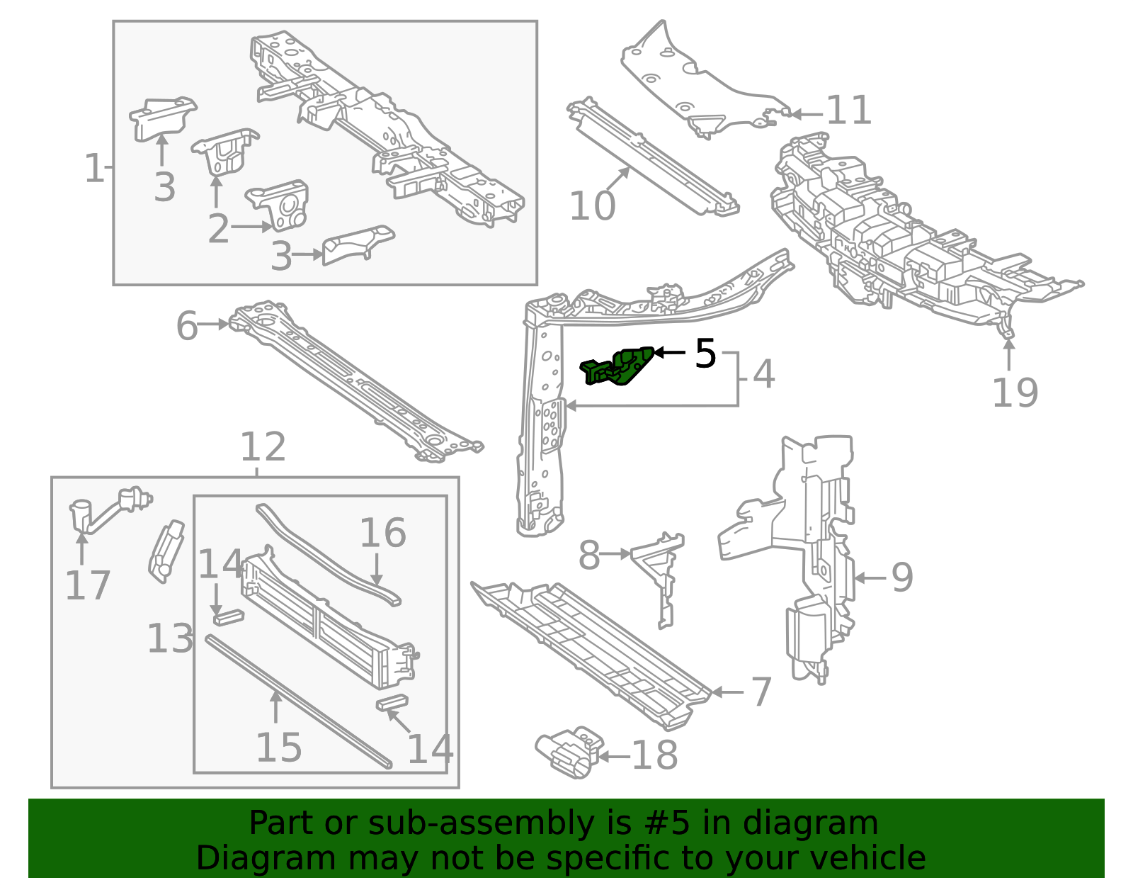 52142-48050 - Side Support Bracket 2021-2025 Toyota | Group 1 Auto Parts