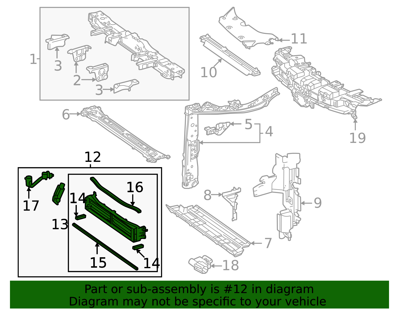 2023-2025 Toyota Crown 2023-2024 Toyota Crown - Radiator Shutter ...