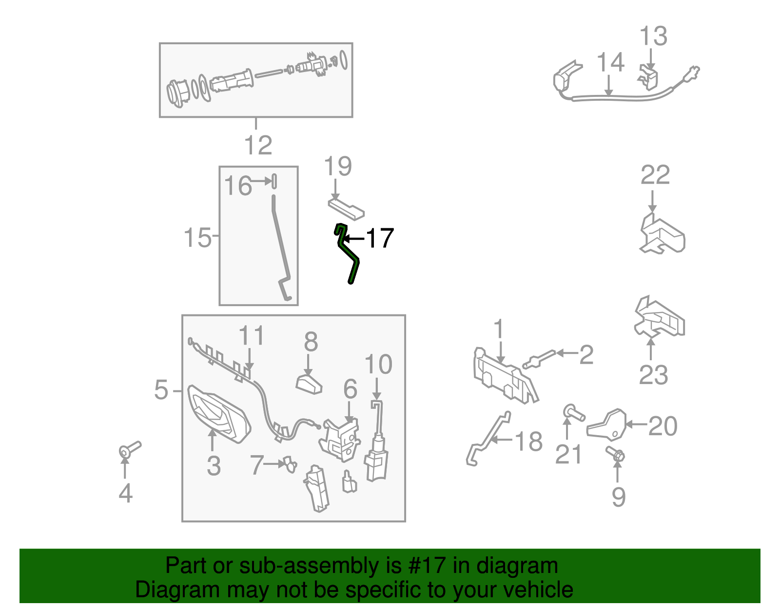 1999-2011 Ford Ranger Door Lock Operating Rod XL5Z-1022152-AA | Ford ...