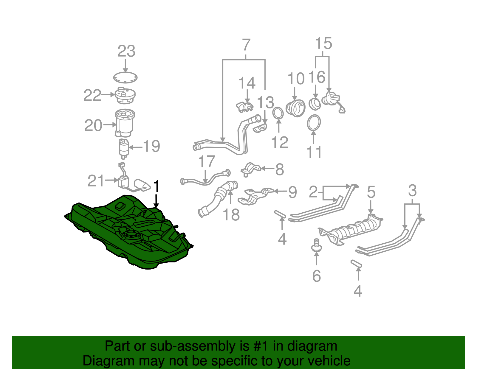 2004-2012 Toyota Fuel Tank 77001-06112 | OEM Parts Online