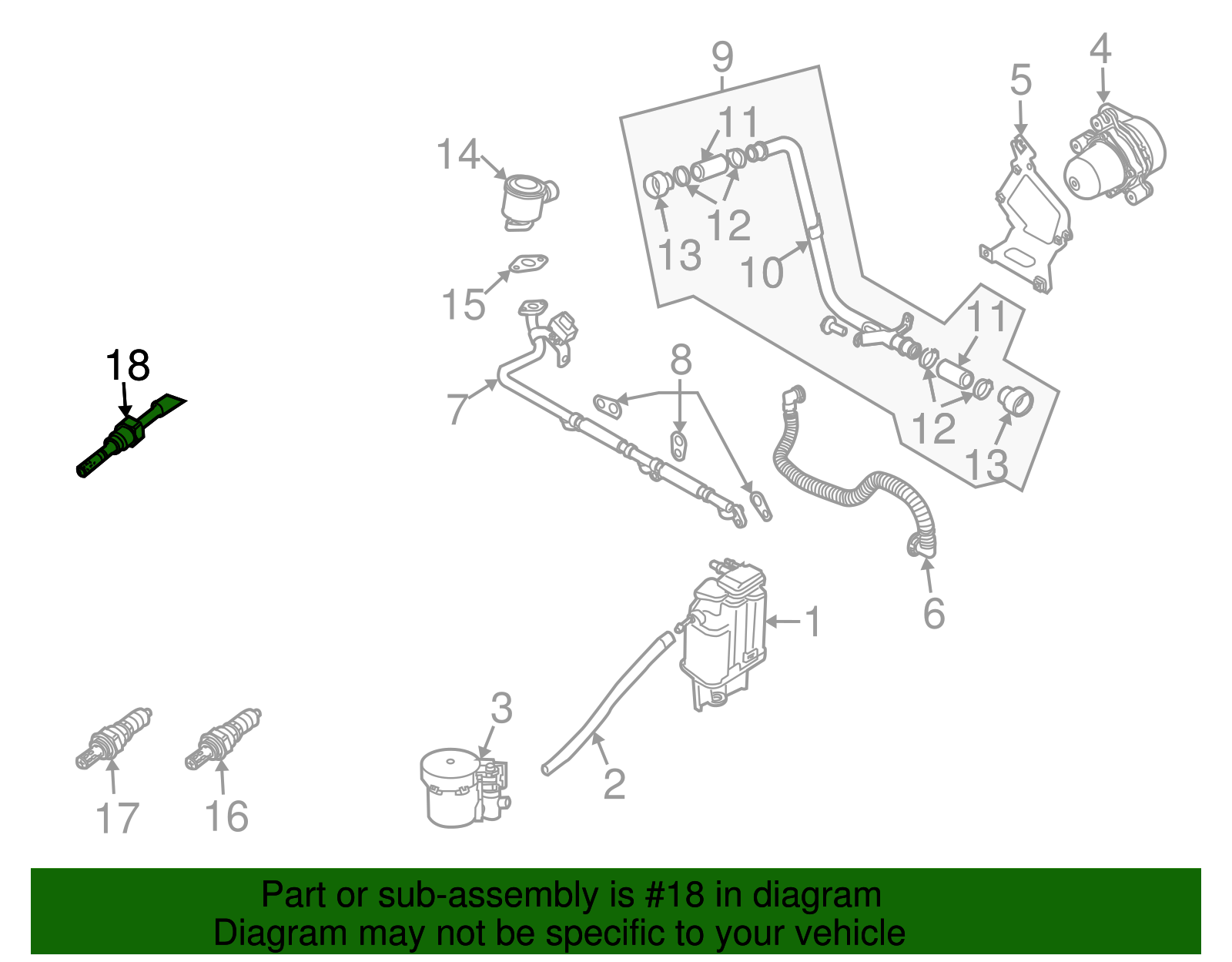 Genuine Exhaust Gas Temperature Sensor for 2003 Saab 9-3 | Part ...