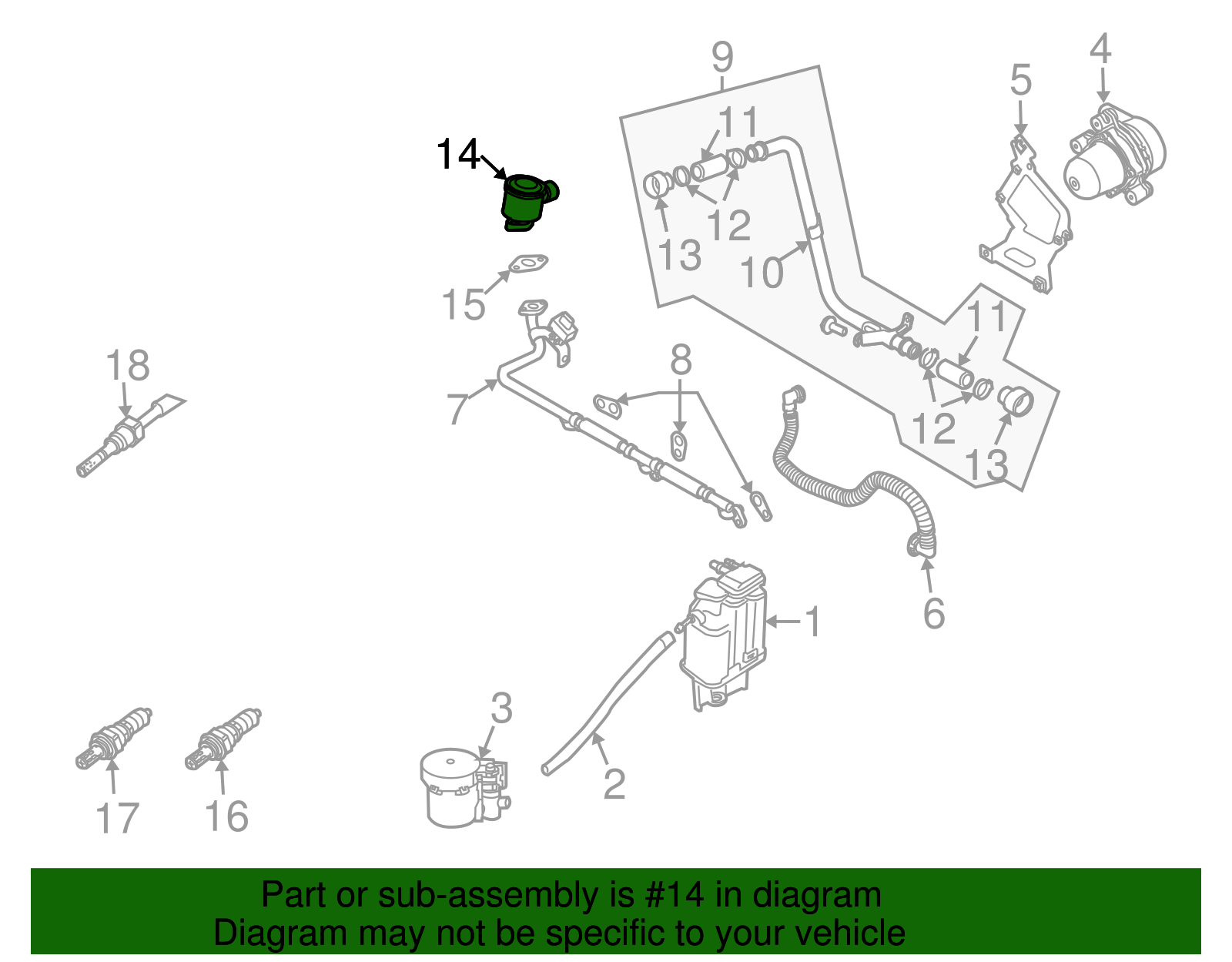 Genuine Secondary Air Injection Valve for 2003-2011 Saab | Part ...