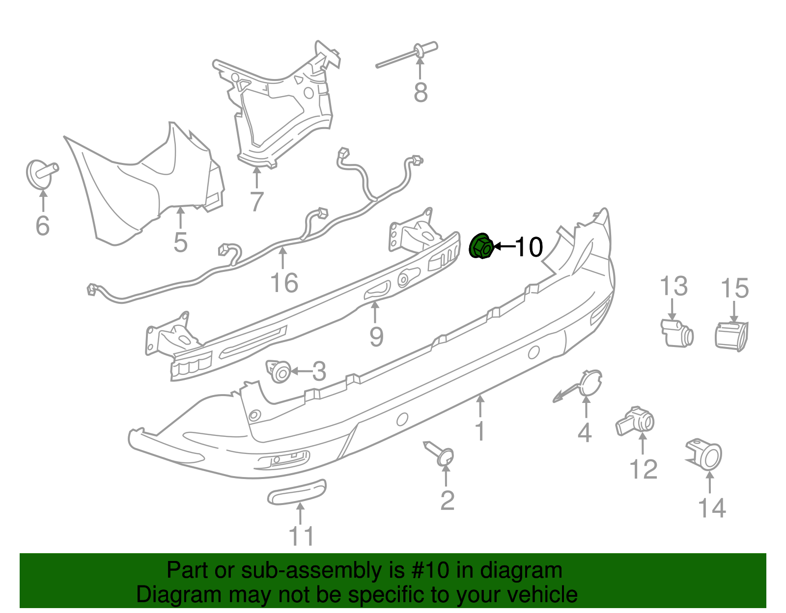 2012-2023 Ford Impact Bar Nut -W700069-S307 | TascaParts.com
