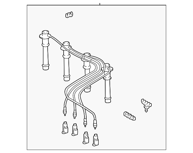1997-2000 Toyota Spark Plug Wire Set 90919-22387 | OEM Parts Online