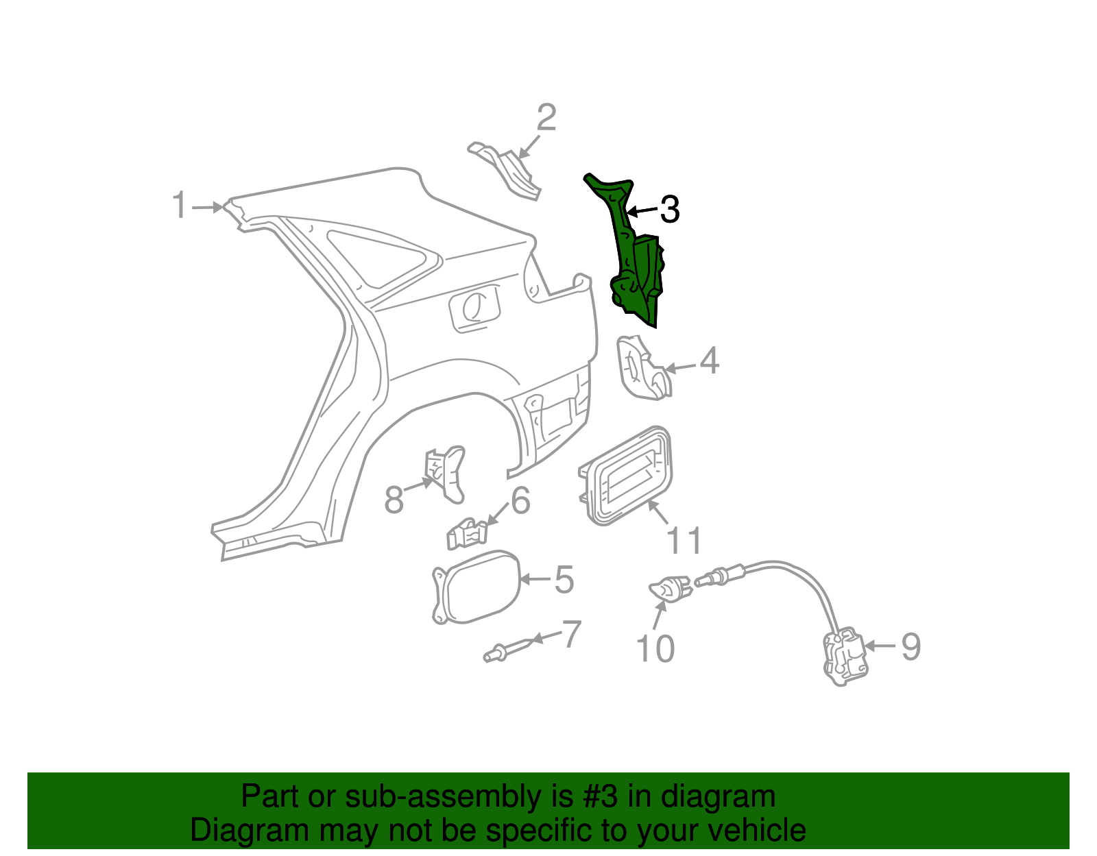 61625-48021 - High-Quality Corner Panel for 2004-2008 Lexus ...