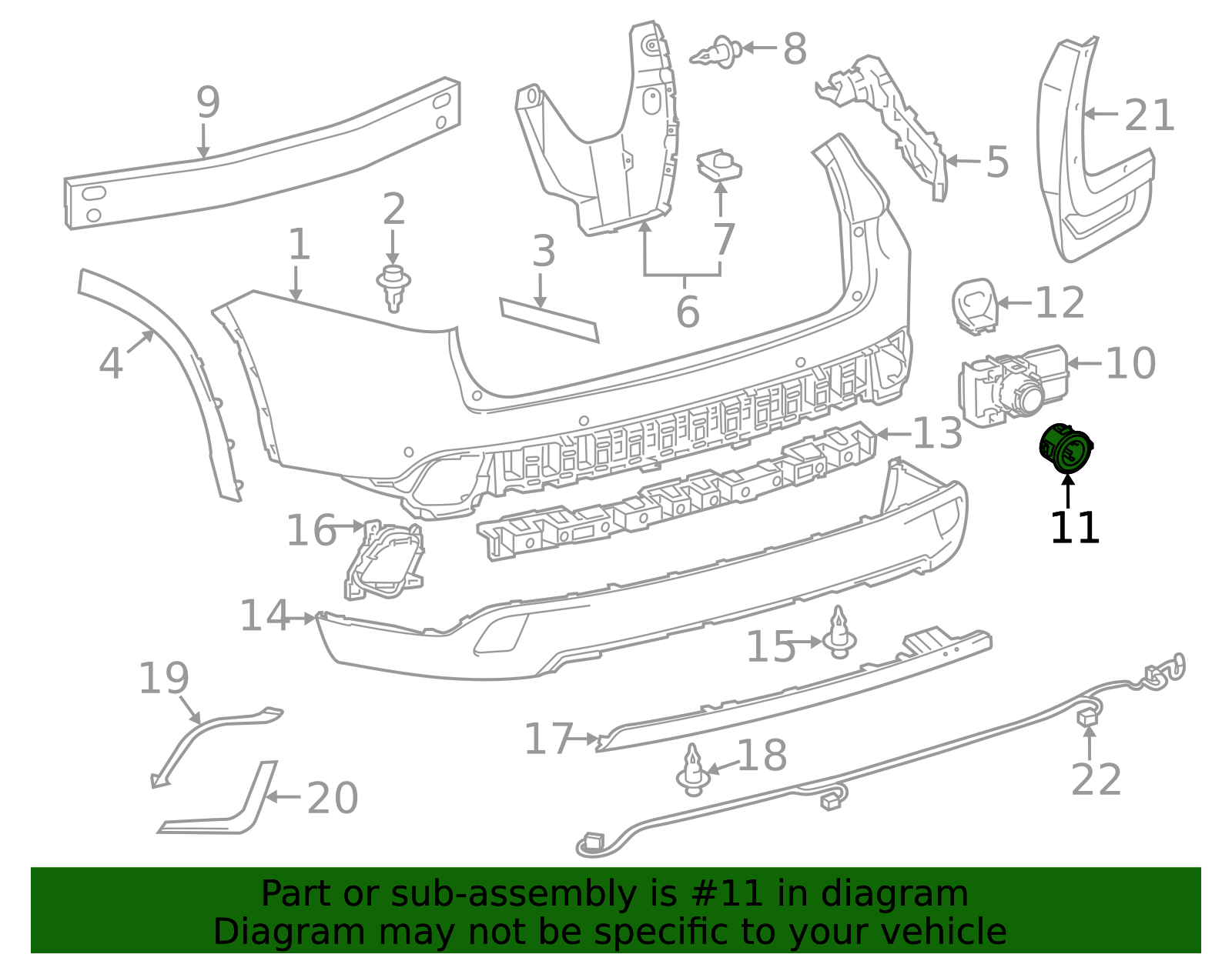 2014-2016 Toyota Highlander Park Sensor Bezel 89348-0E010-F0 | MotorMotor