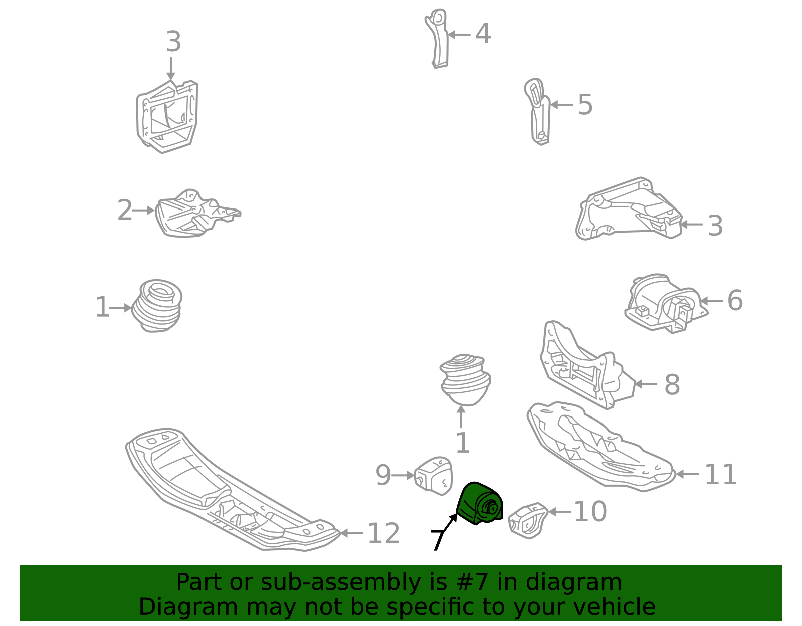 210-240-06-18 - Automatic Transmission Mount 1998-2003 Mercedes-Benz ...
