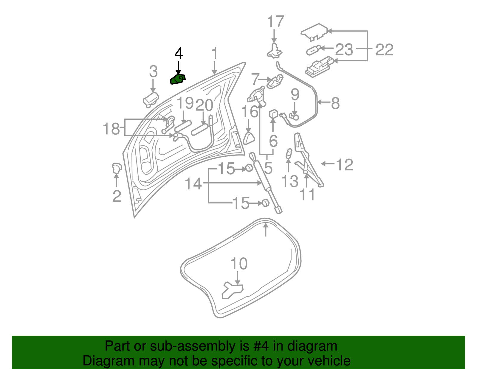 8E5-827-249-G - High-Quality Deck Lid Stop Buffer for 2005-2008 Audi ...