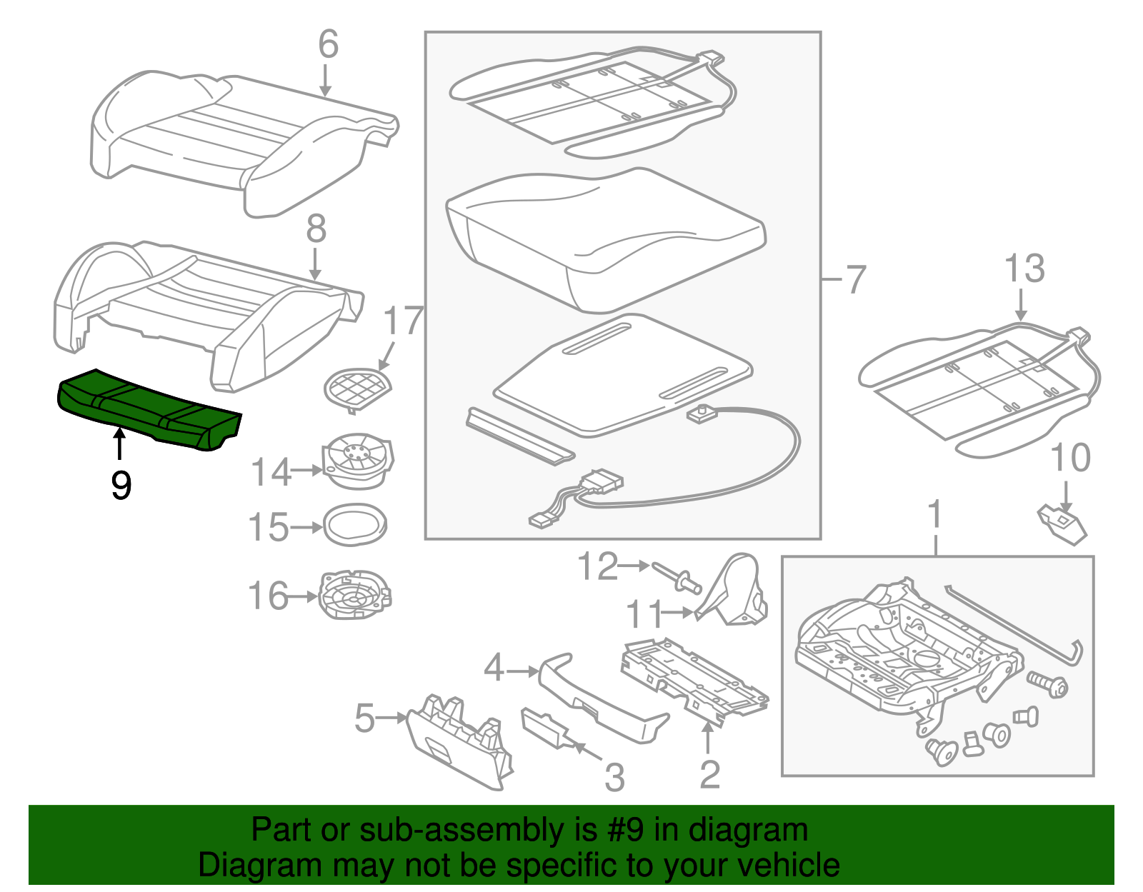 4G8-881-439 - Seat Cushion Pad Extension 2012-2018 Audi | Audi OEM ...