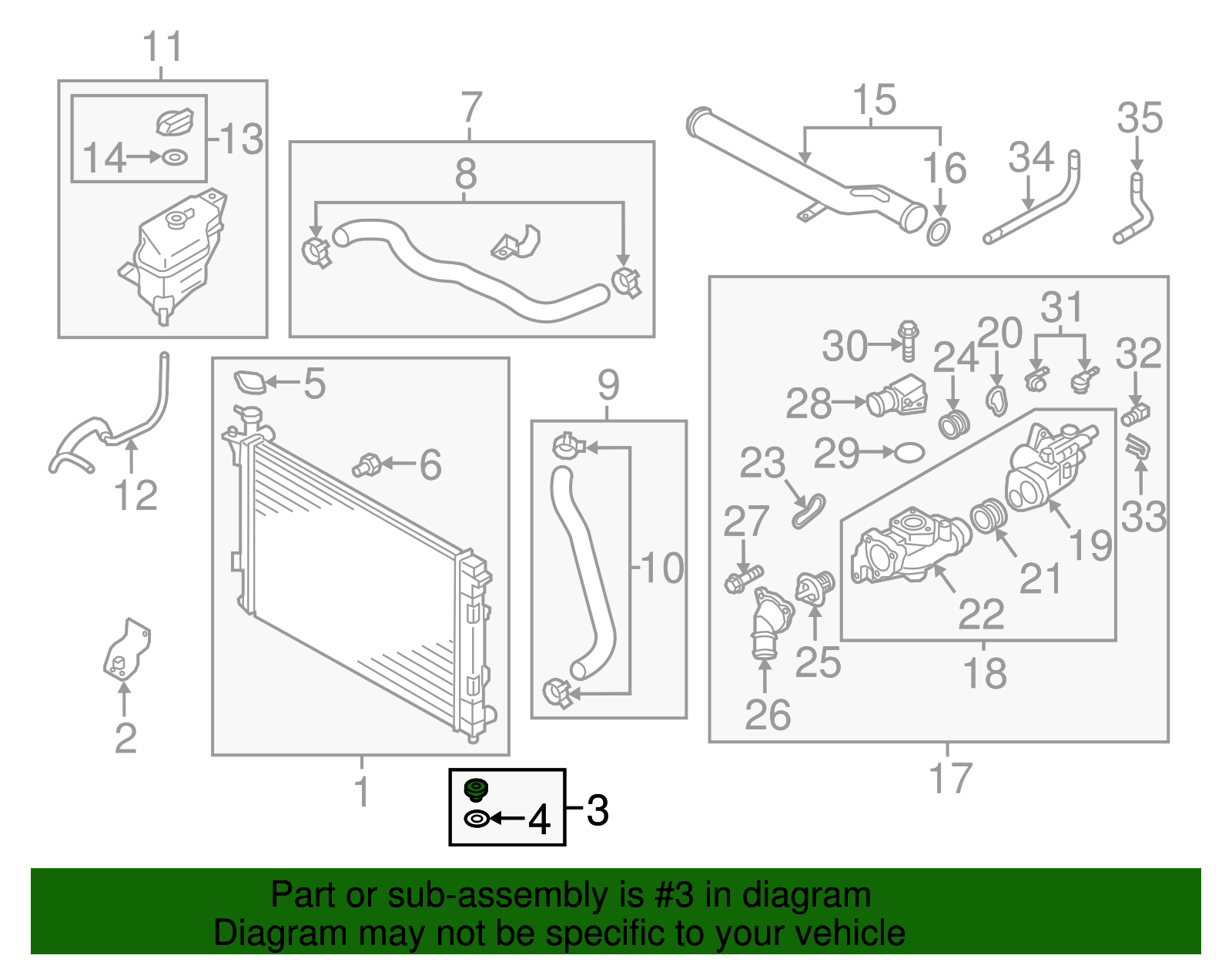 2010-2019 Hyundai Radiator Assembly Lower Insulator 25336-2P000 | OEM ...