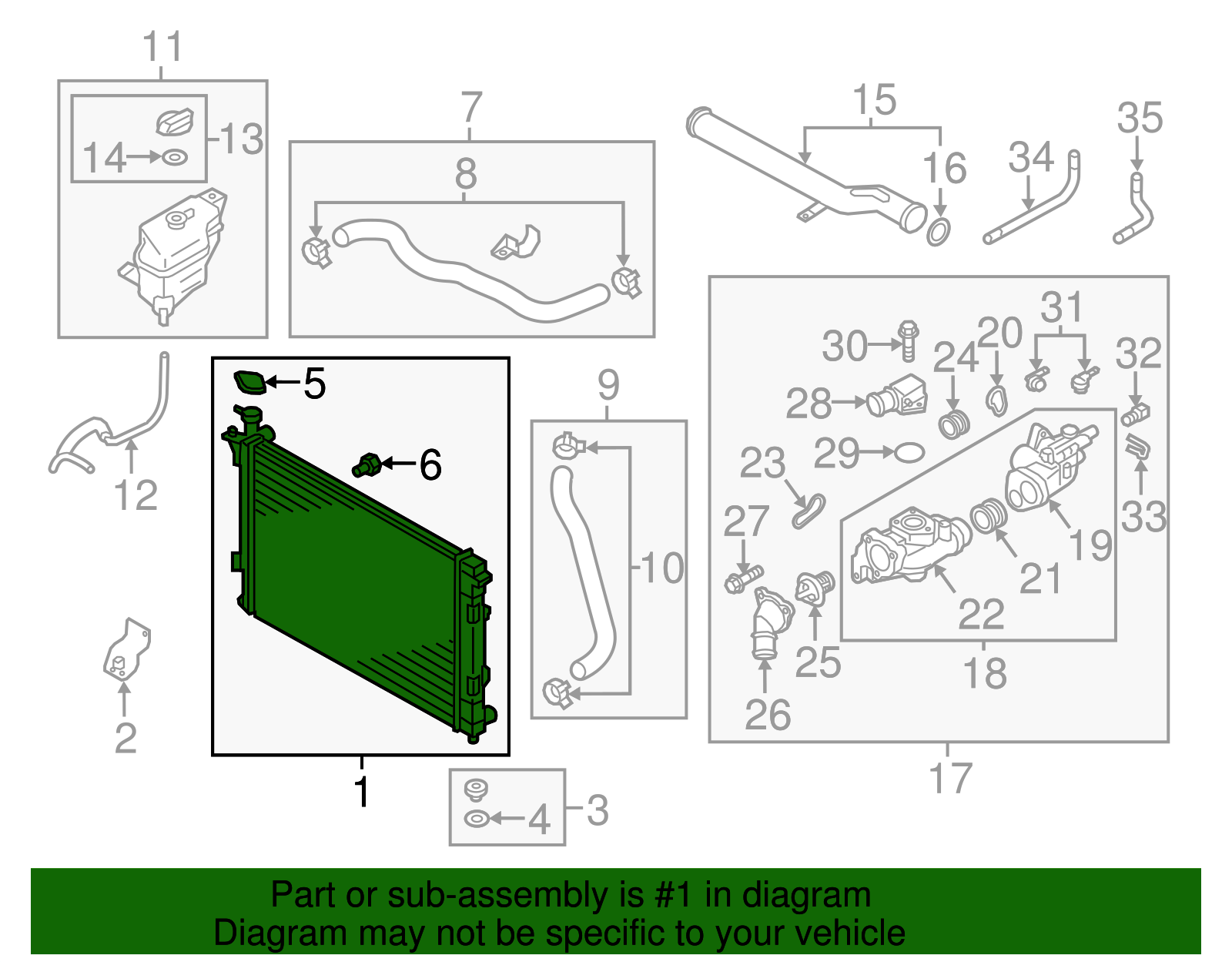 2013-2019 Hyundai Radiator Assembly 25310-2W800 | OEM Parts Online