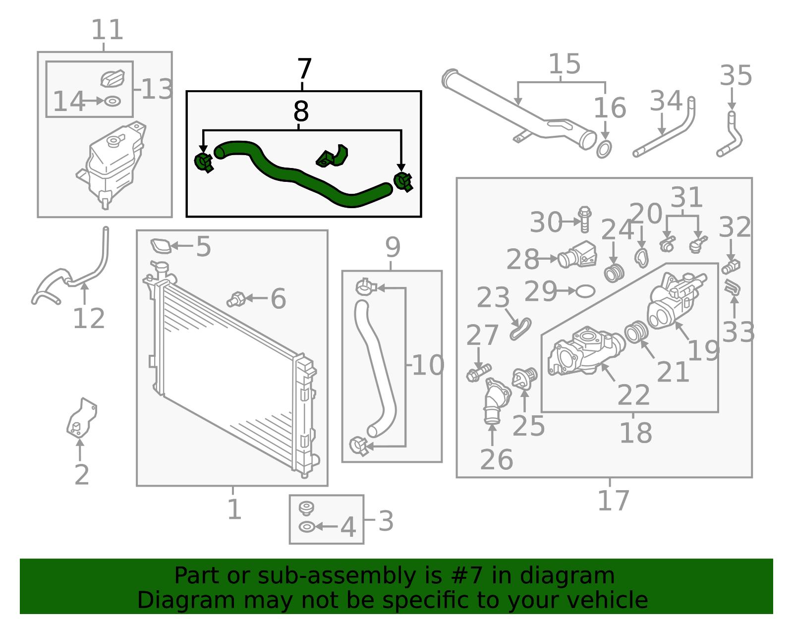 Genuine OEM Upper Hose Part# 25411-2W800 Fits 2013-2019 Hyundai: Up To ...