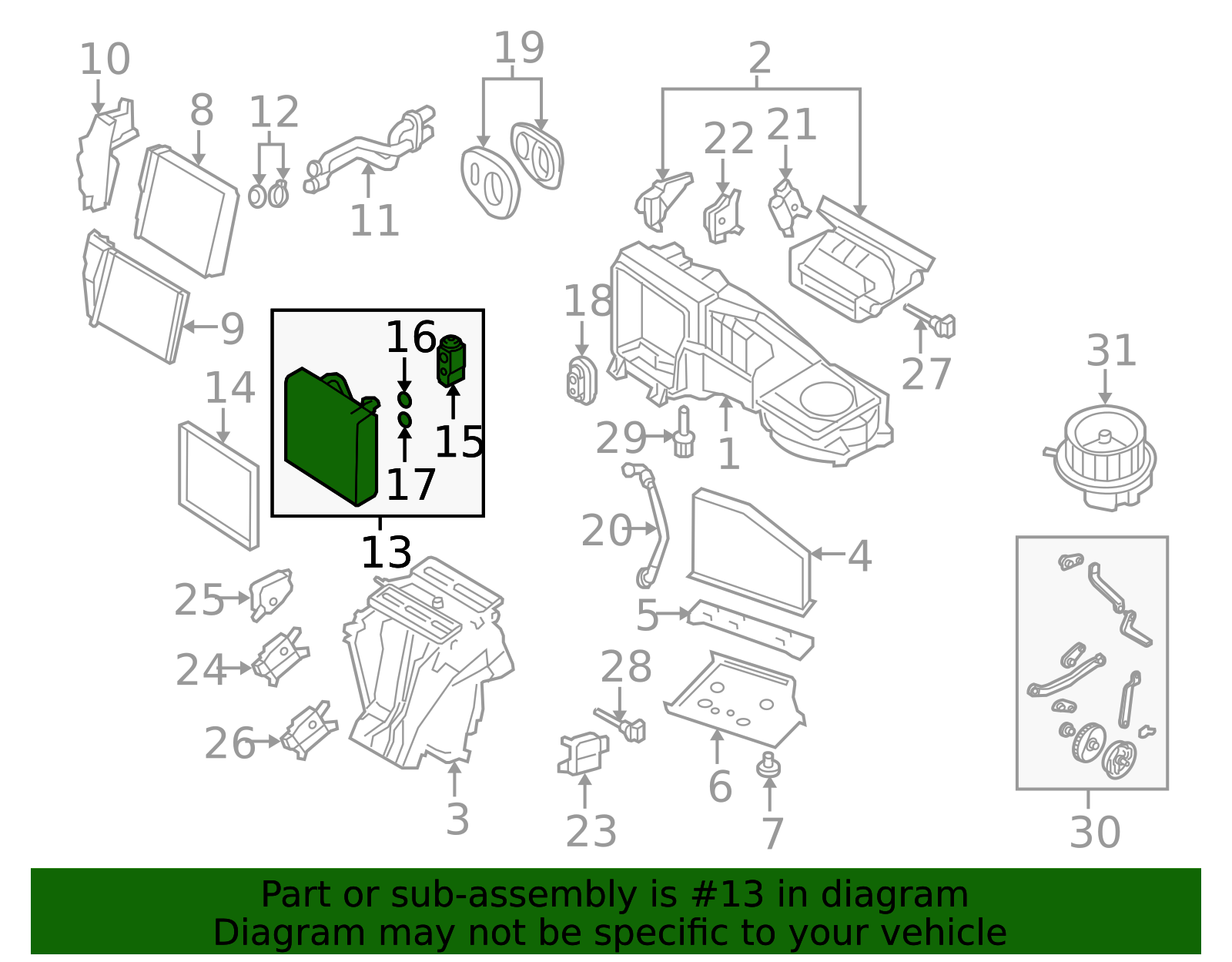 1K1-820-103-E - Evaporator Core 2005-2018 Volkswagen | Volkswagen Parts ...