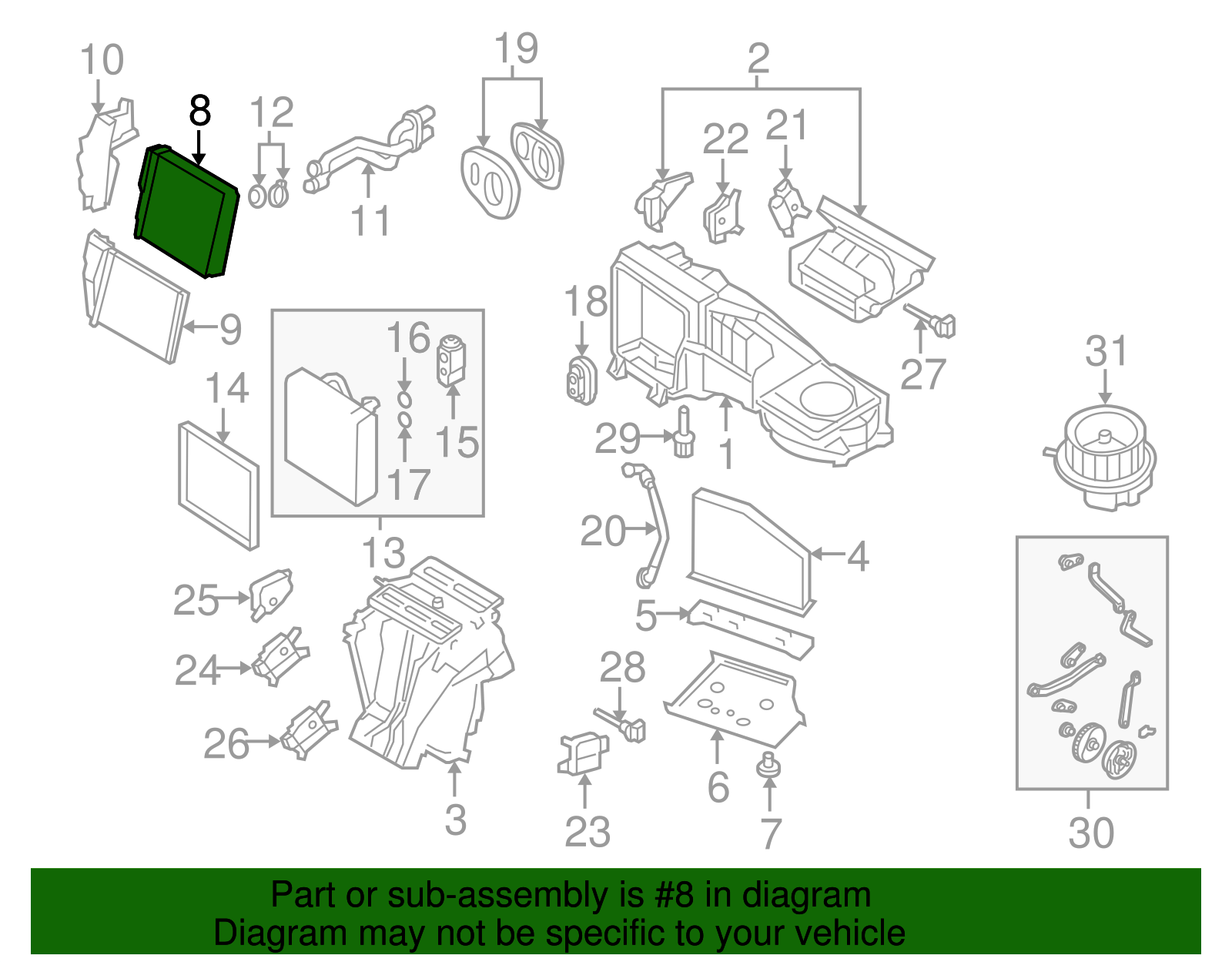 1K0-819-031-D - Heater Core 2005-2014 Volkswagen | Volkswagen Parts Catalog