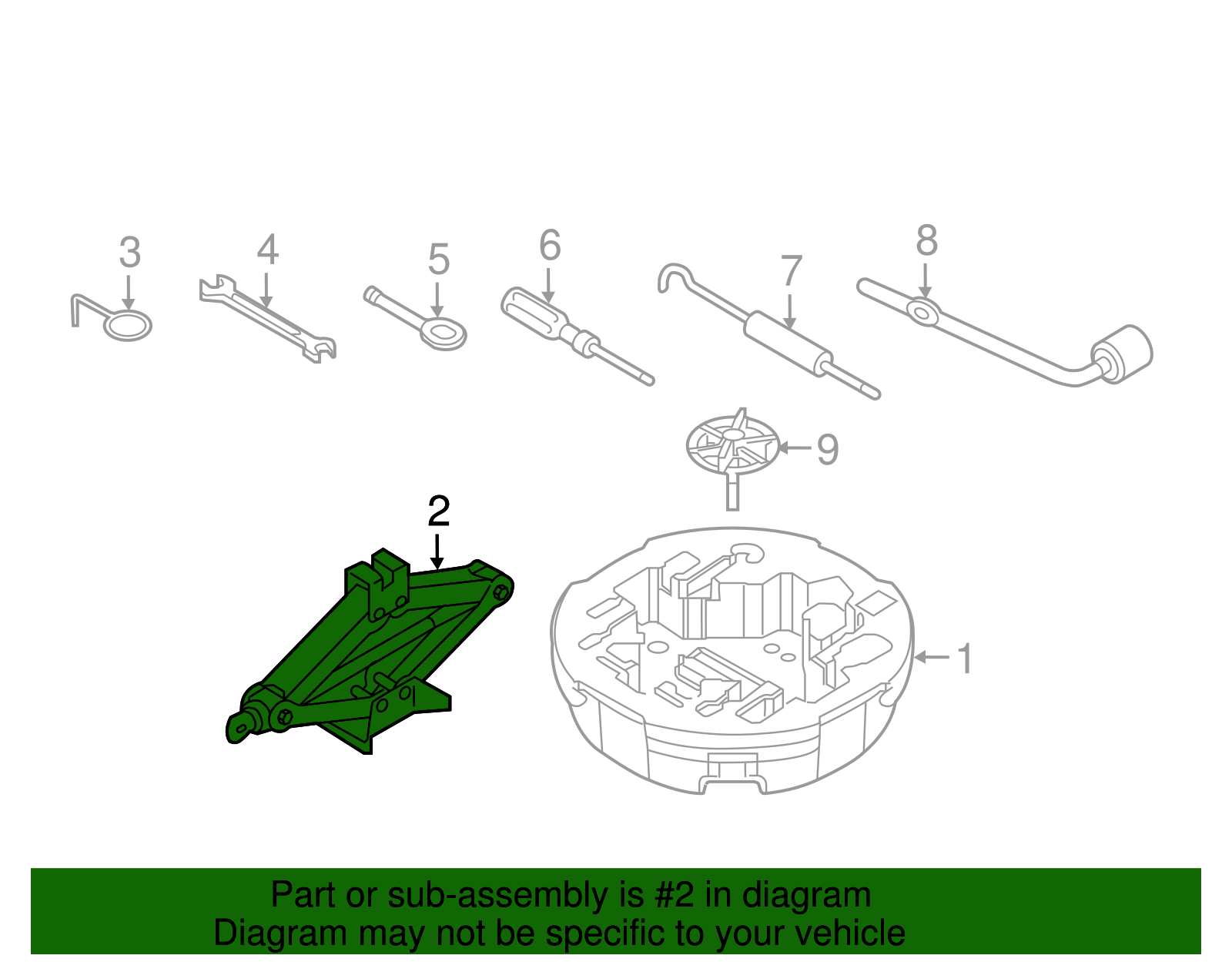 2015-2017 Kia K900 | Jack | 09110-3S100 | Kia Auto Parts