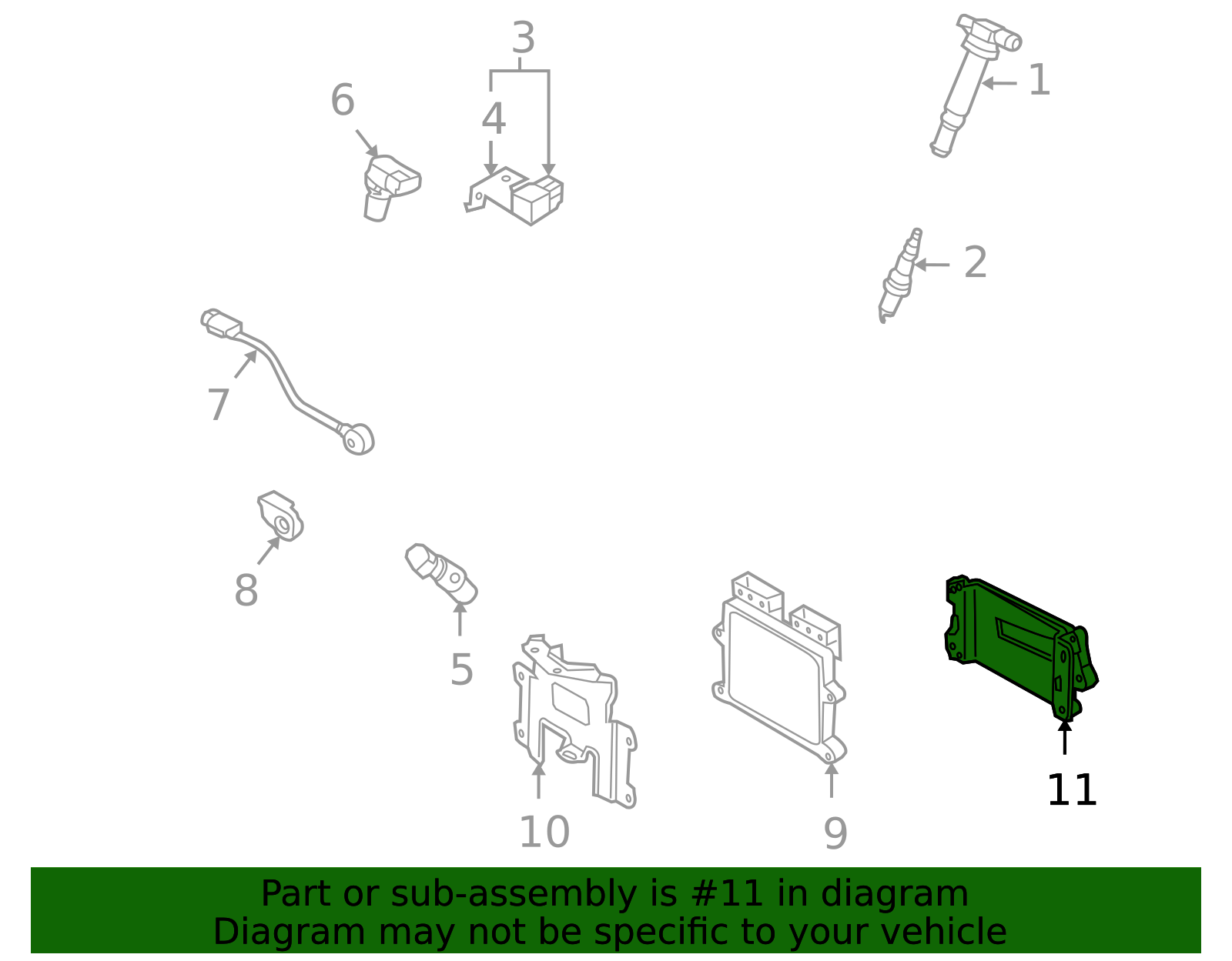 2012-2014 Hyundai Genesis ECM Rear Bracket 95442-4F000 | MotorMotor