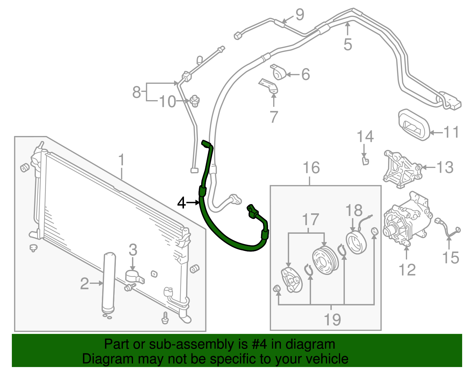 2005-2006 Mitsubishi Lancer Discharge Line 7815A087 | Mitsubishi Parts ...