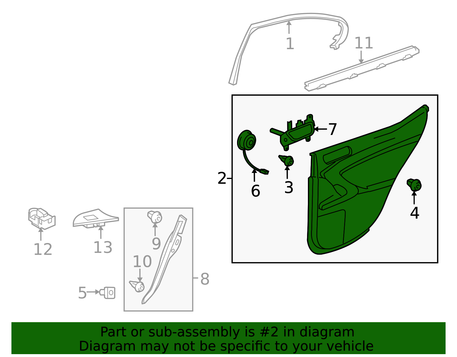 67640-53241-B0 - High-Quality Door Interior Trim Panel for 2006-2008 ...