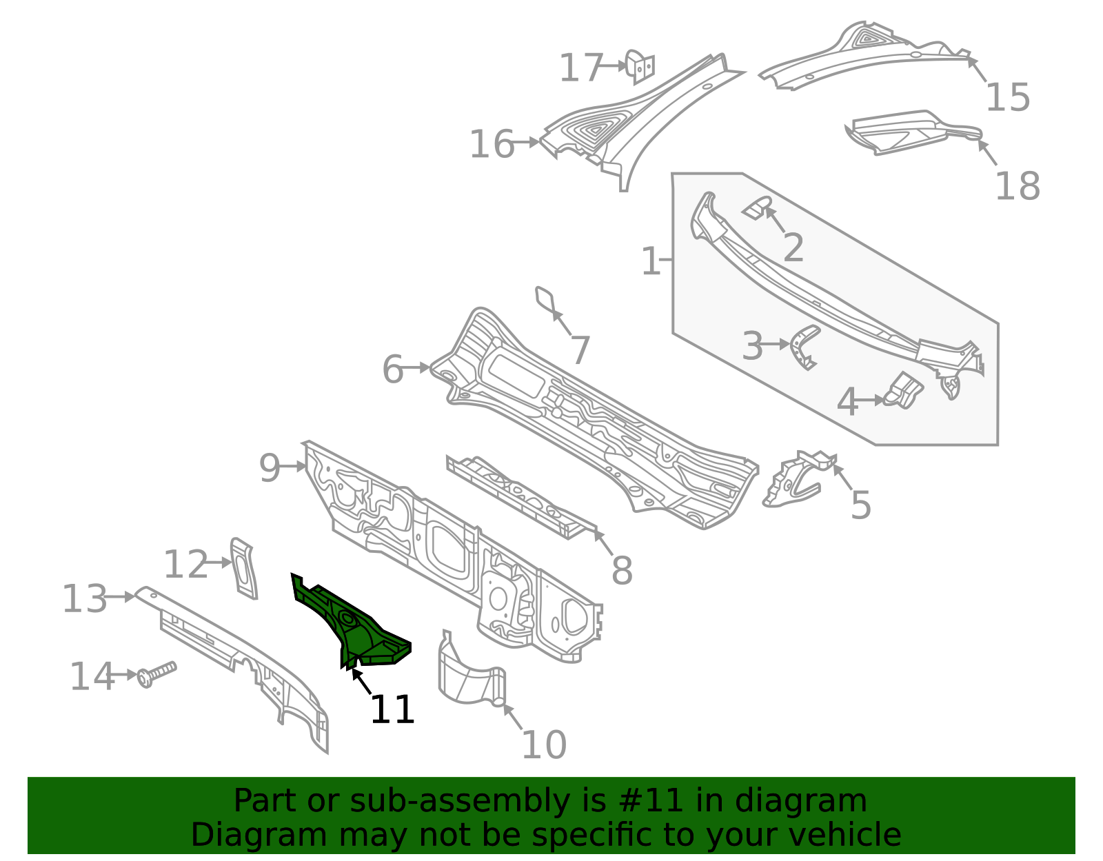 5QA-805-398 - High-Quality Cowl Side Panel for 2018-2024 Volkswagen ...