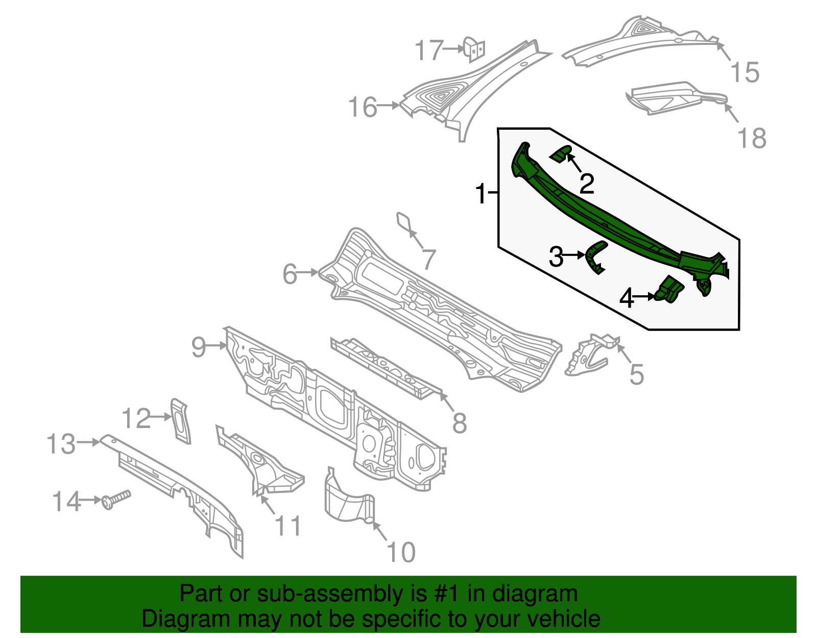 2022 Volkswagen Tiguan Cross-Member Assembly 5NB-802-483-A | VW Direct ...
