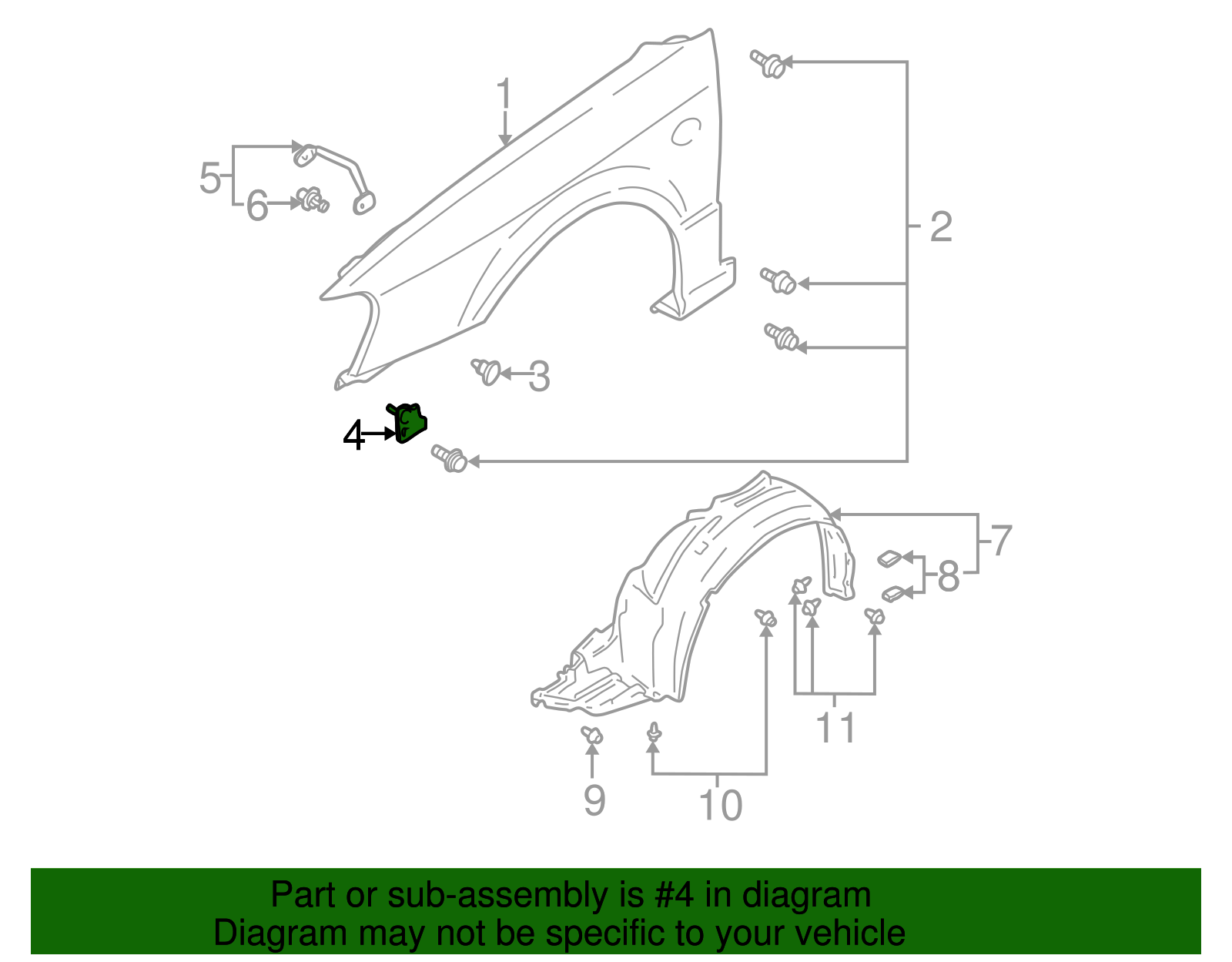 2000-2006 Subaru Bracket 57150AE01A | Subaru Parts Guys