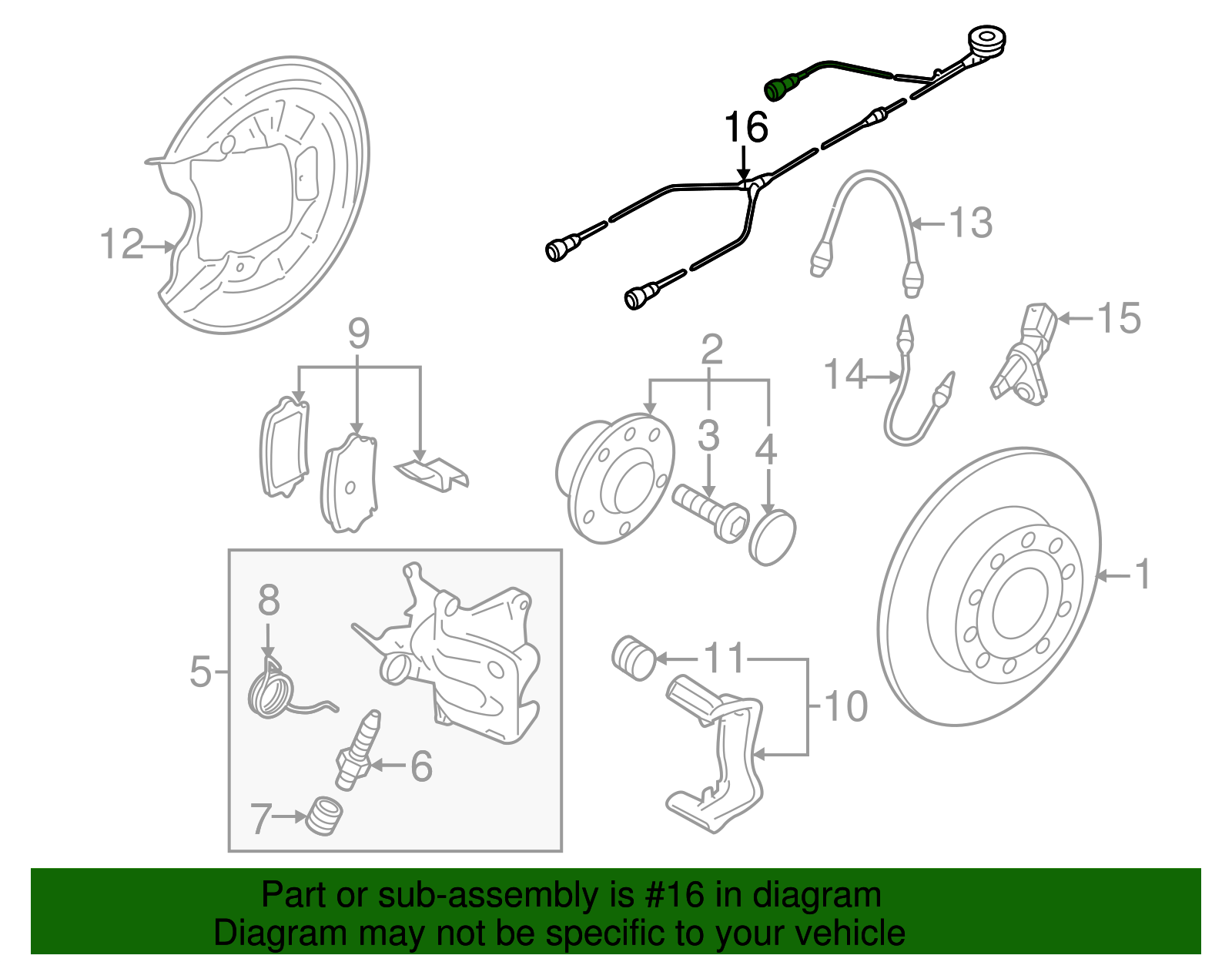 8P0-927-904-D - ABS Sensor Wire 2009-2013 Audi | Audi OEM Parts Guy