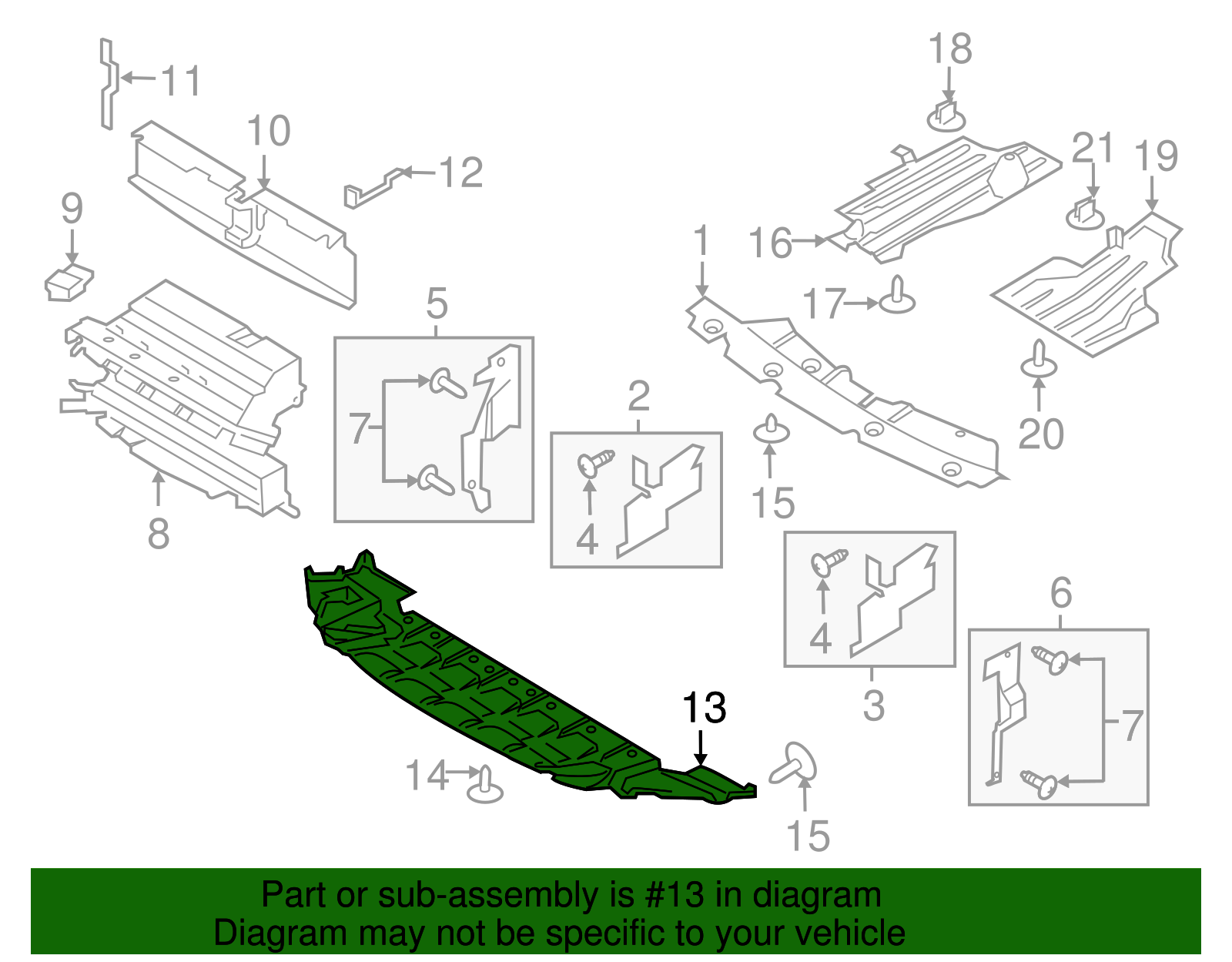 CJ5Z-8310-A - Lower Deflector 2013-2016 Ford Escape | Ford Parts Center
