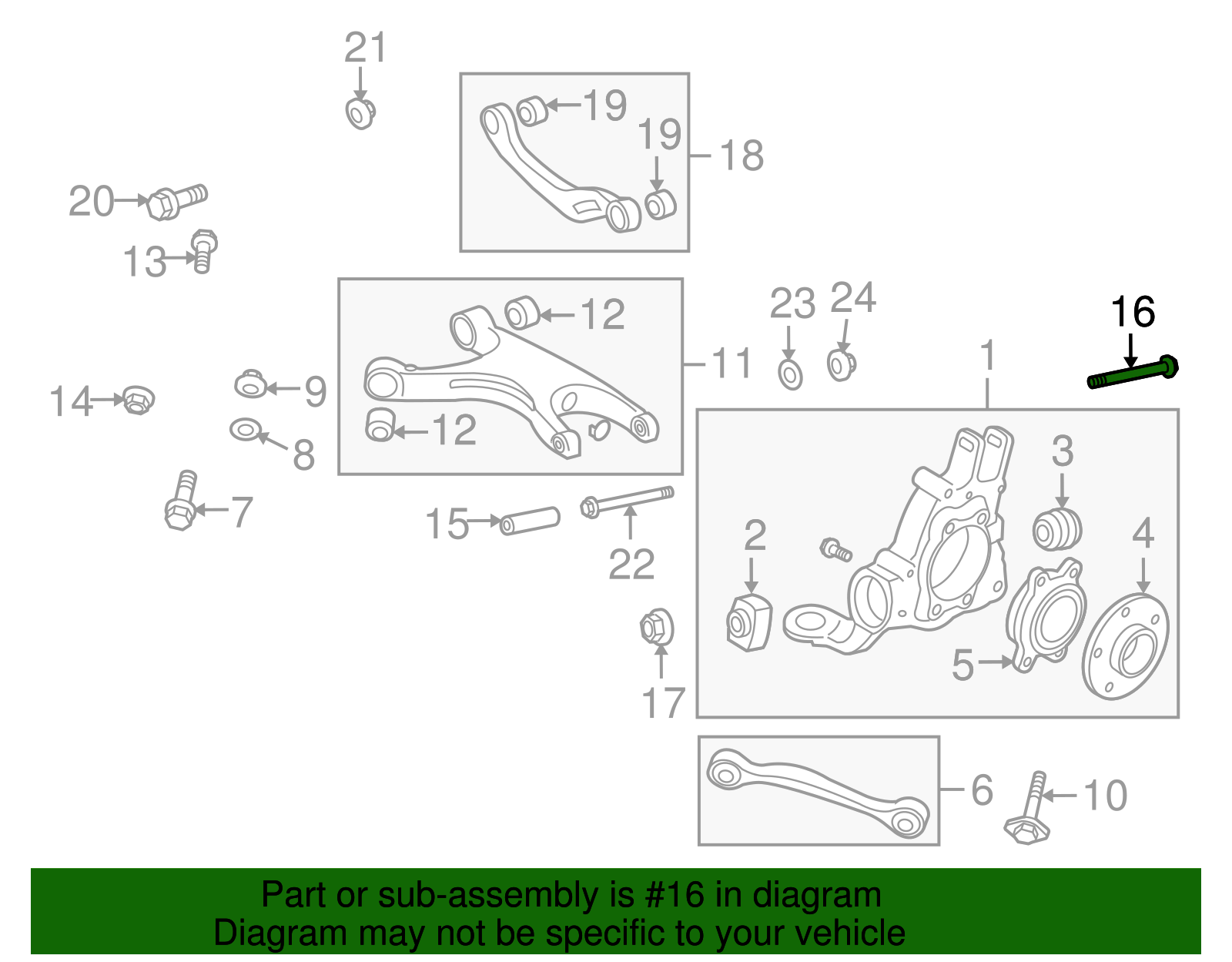 2008-2018 Audi Knuckle Mount Bolt WHT-003-818-A | Audi USA Parts