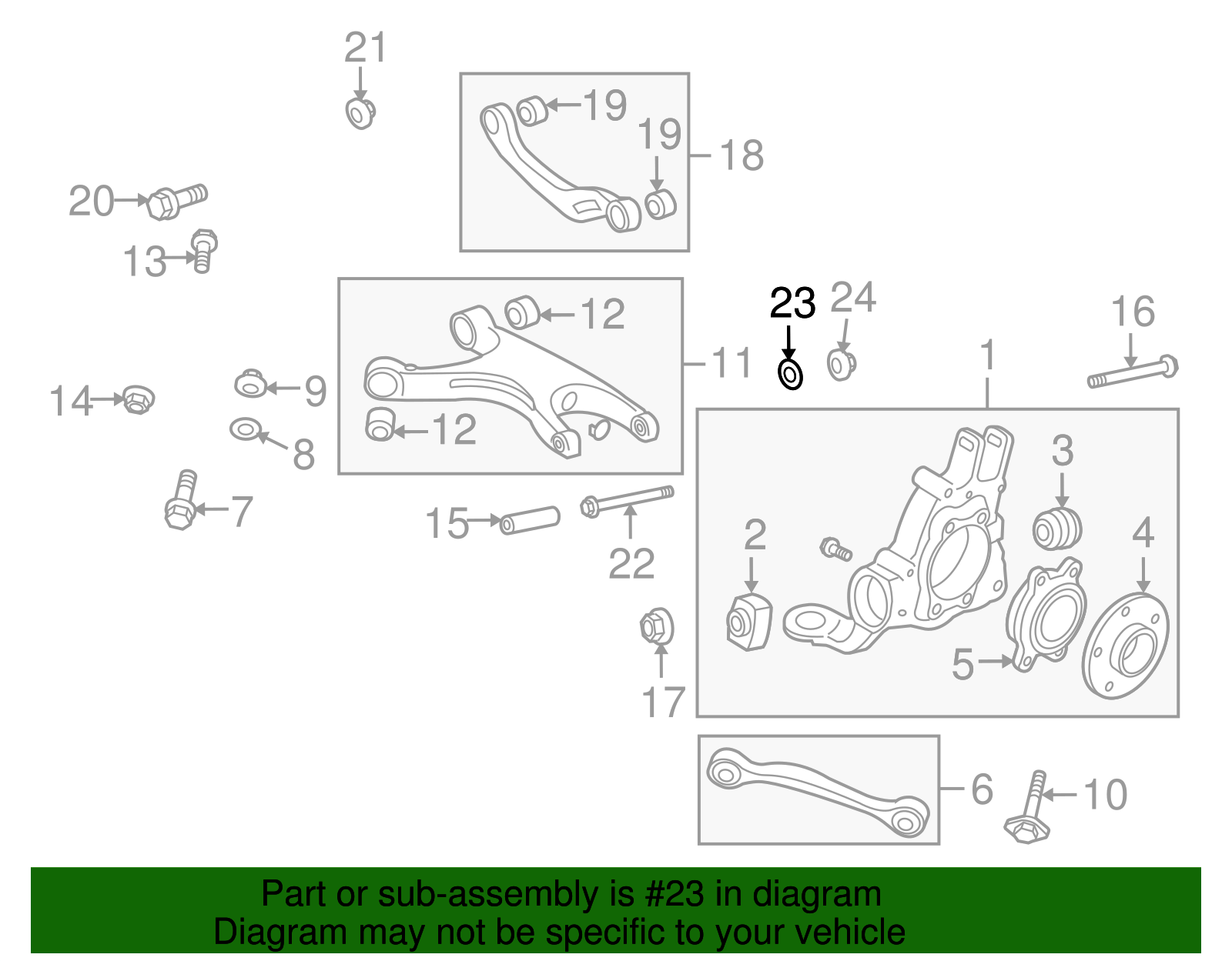2008-2018 Audi Upper Control Arm Adjust Cam WHT-000-232-A | Audi USA Parts