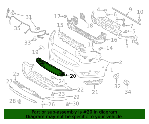 F1EZ-8200-B - Center Grille - 2015-2018 Ford Focus | Lasco Auto Parts