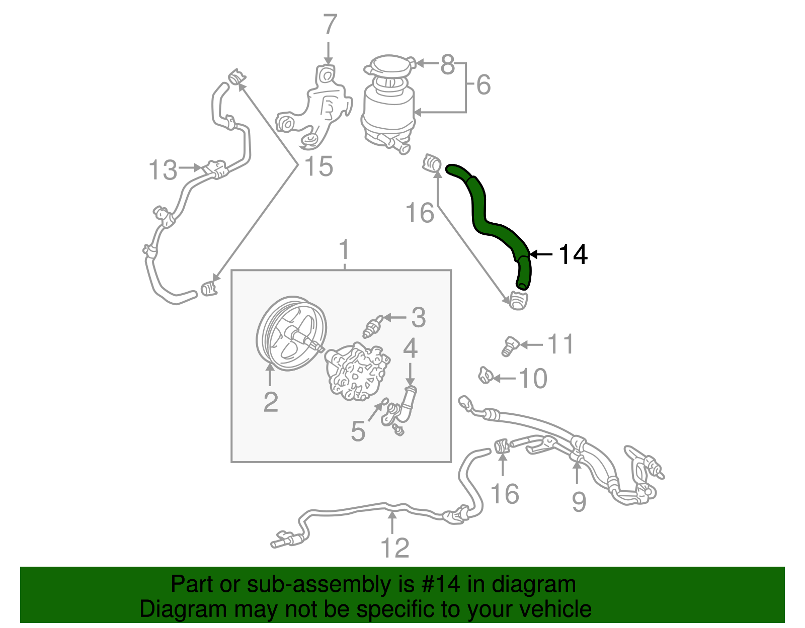 44348-06170 - Reservoir Hose - 2002-2008 Toyota | OEM Genuine Toyota Parts