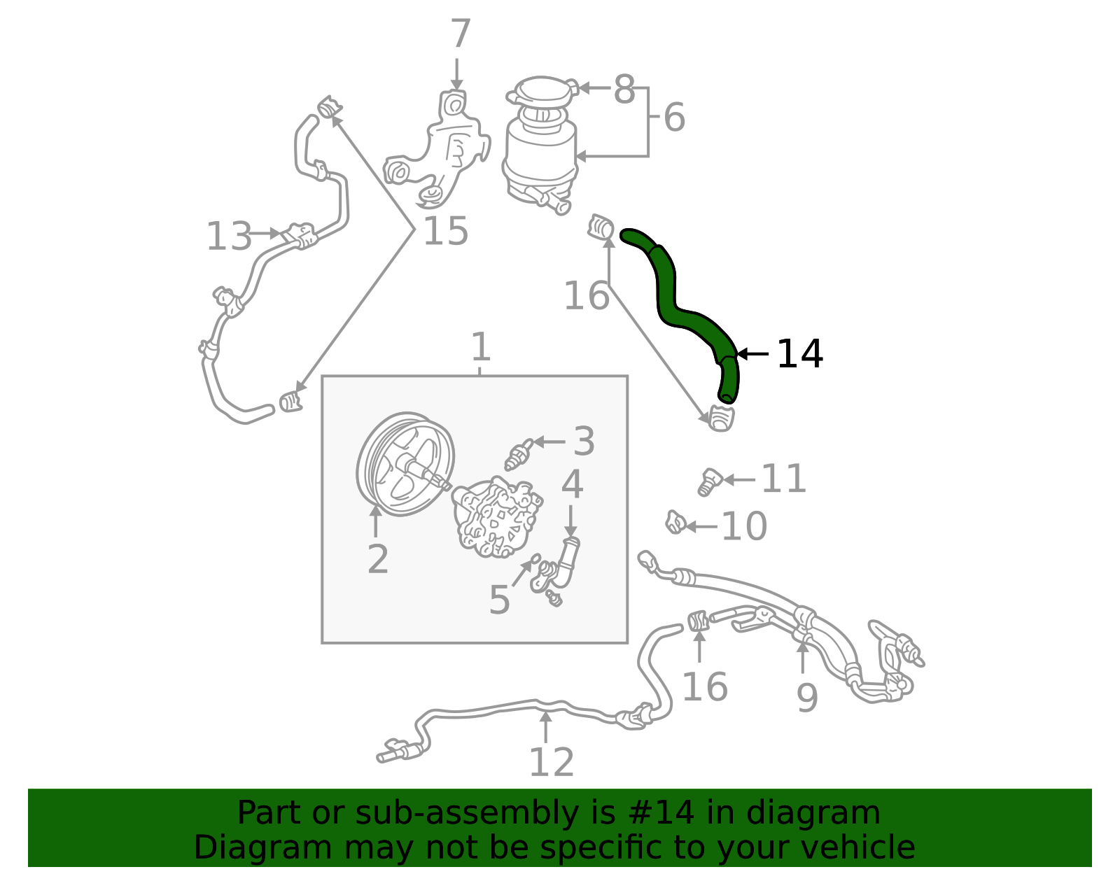 44348-06170 - High-Quality Power Steering Reservoir Hose for 2002-2008 ...