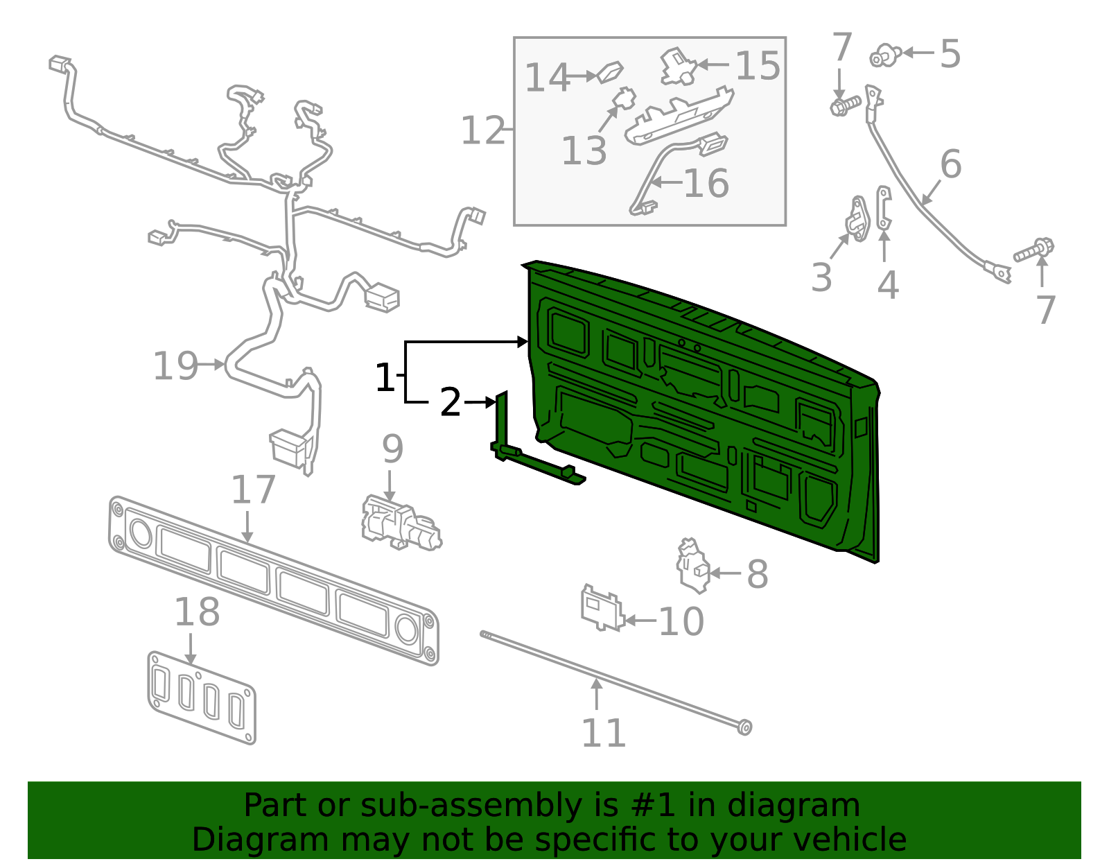 2020-2025 Chevrolet Tail Gate 86793712 GM | GMPartsDirect.com