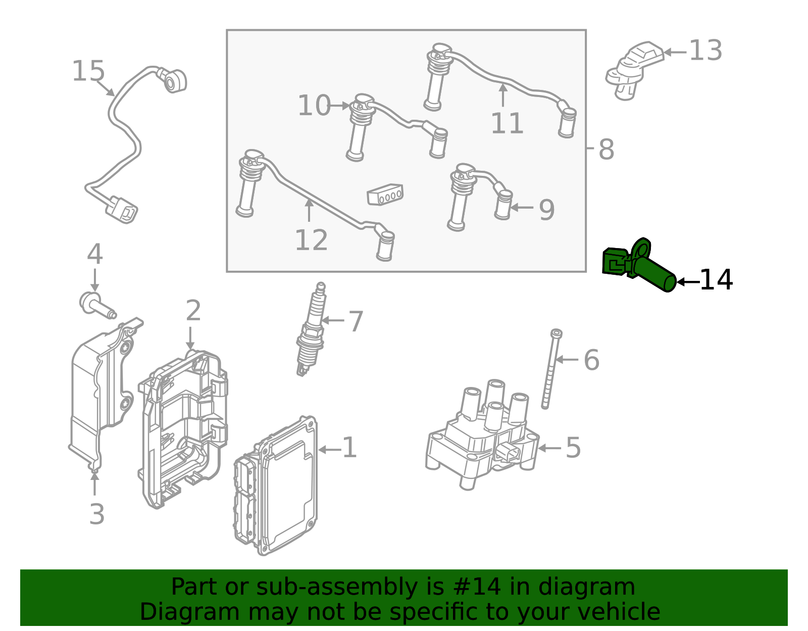 2011-2019 Ford Fiesta Engine Crankshaft Position Sensor BE8Z-6C315-A ...