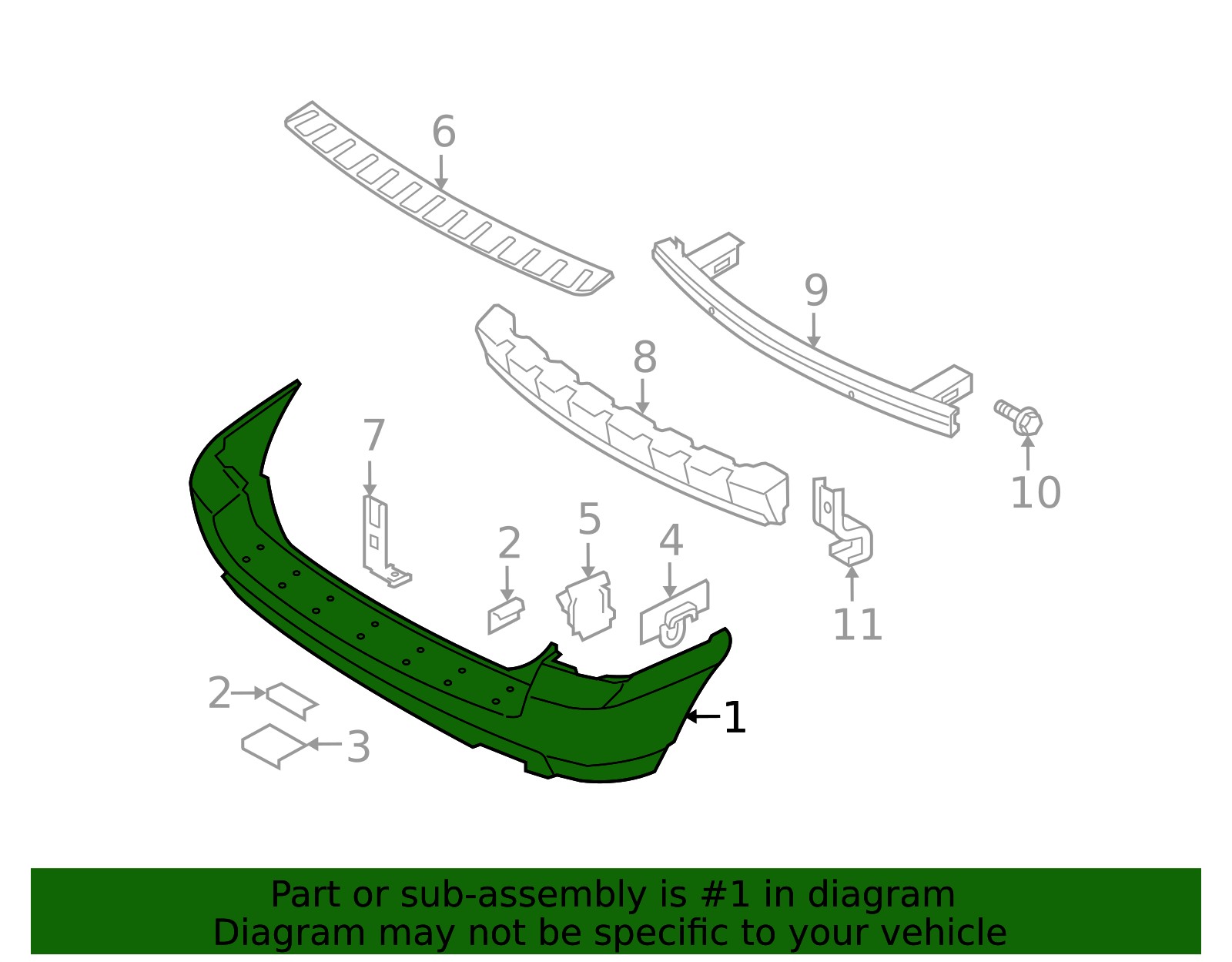 86611-1F000 - Bumper Cover 2005-2010 Kia Sportage | Kia.Parts Store