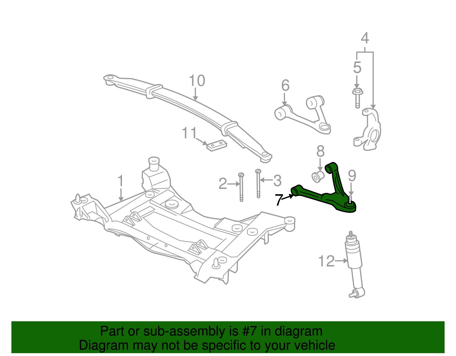 2004-2013 GM Front Passenger Side Lower Control Arm 20799882 | Capital ...