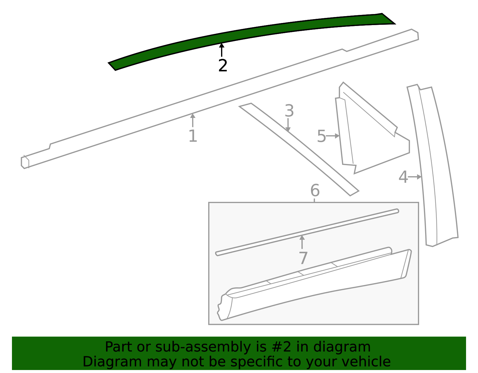 2025 Toyota Crown Signia Upper Molding 75764-30260 | Toyota Parts Center