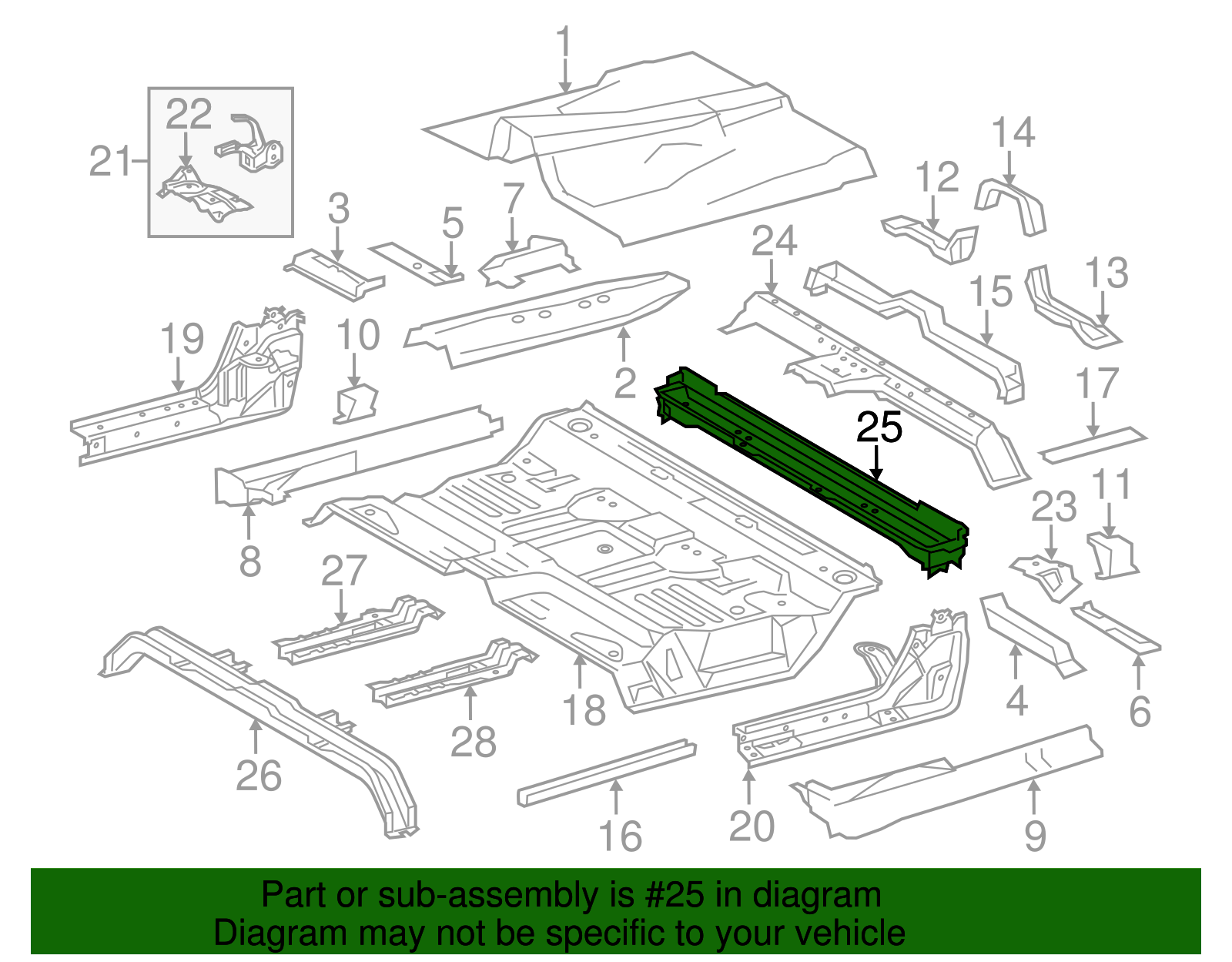 Genuine Toyota Rear Cross-Member part# 57606-0C031 for 2007-2021 Toyota ...