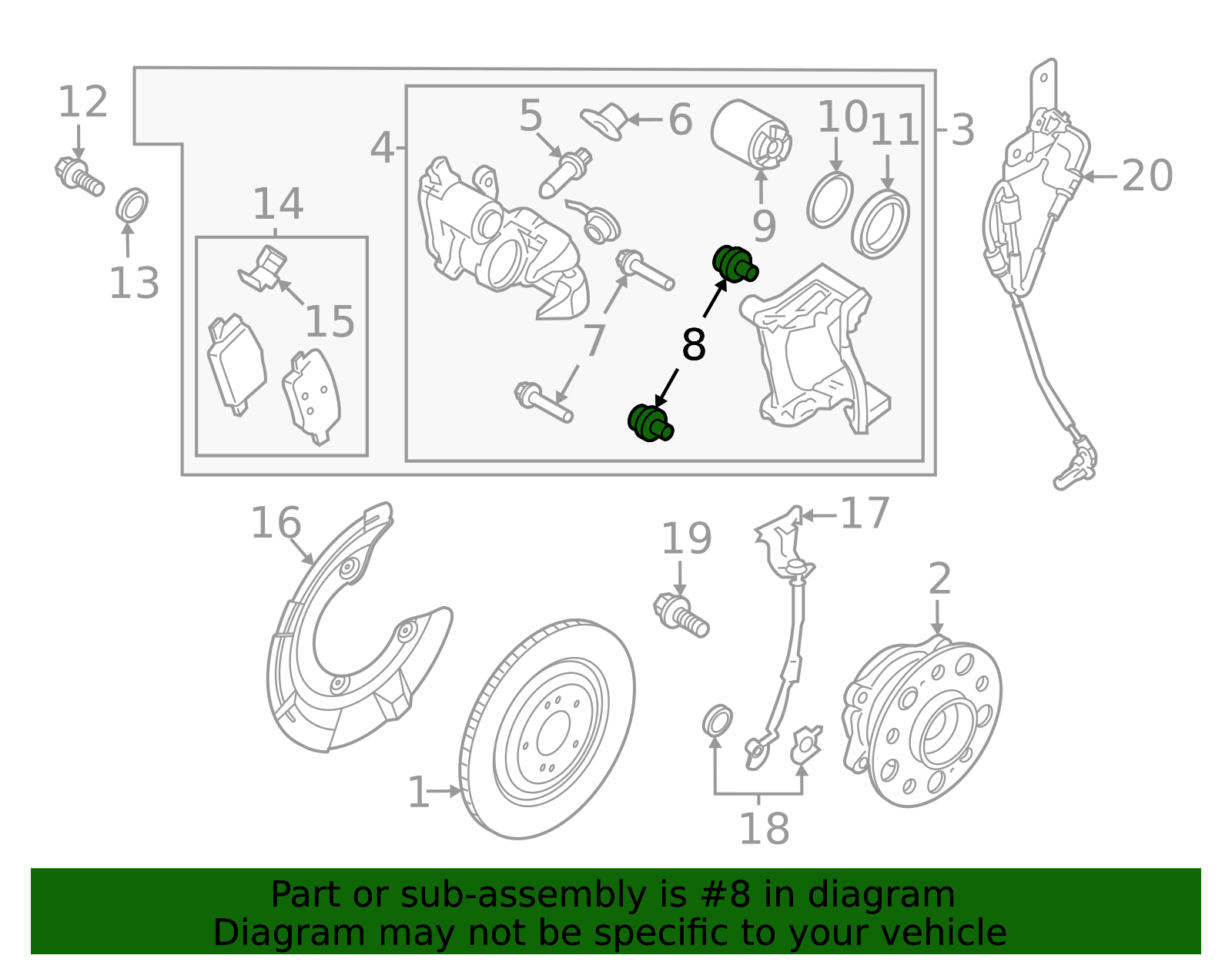 2009-2026 Hyundai Disc Brake Caliper Pin Boot 58164-1H000 | OEM Parts ...