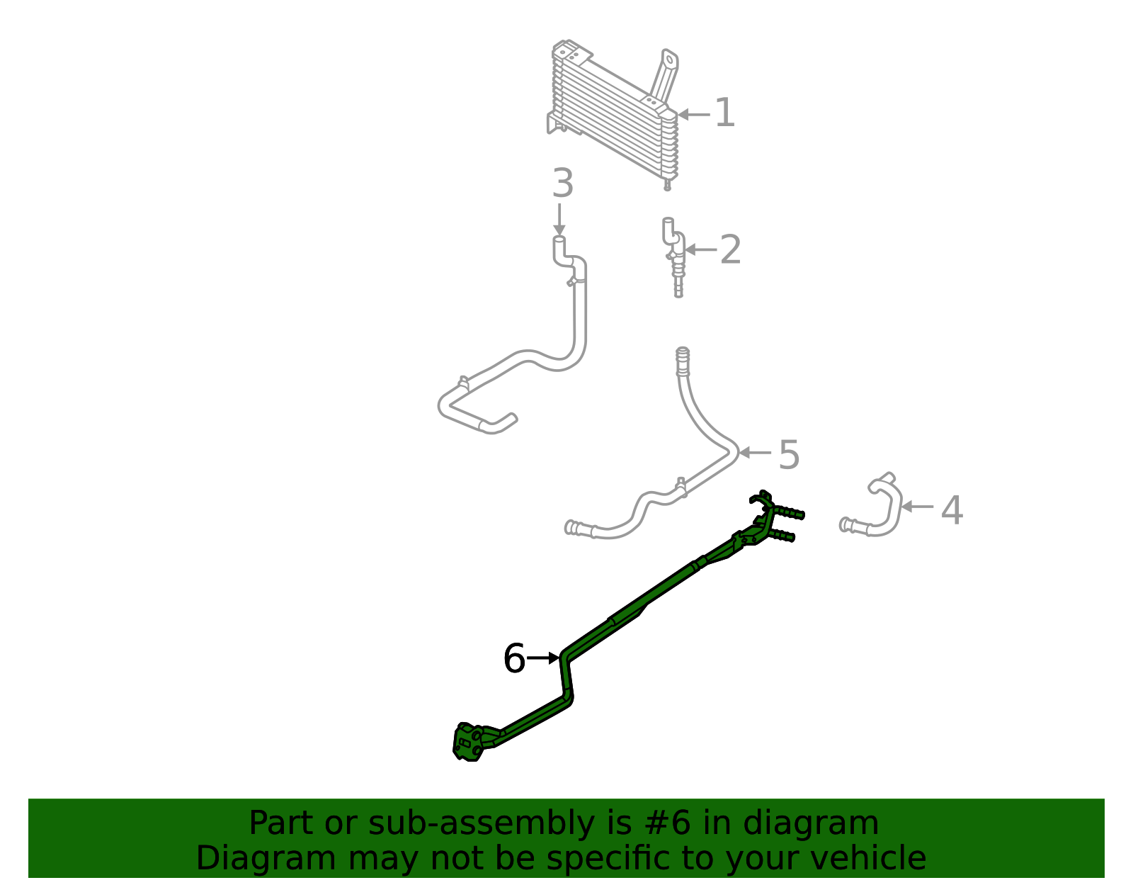 2015-2024 Ford Automatic Transmission Oil Cooler Hose Assembly GC2Z ...