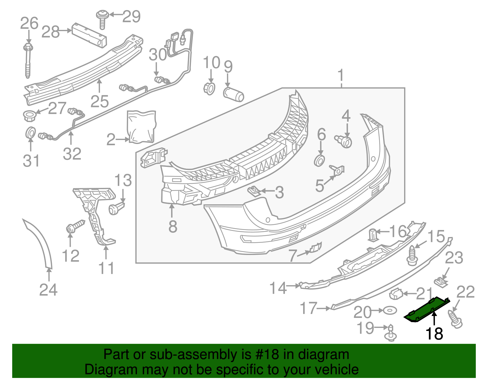 2009-2017 Audi Q5 Trailer Hitch Trim 8R0-807-819-H-1RR | Audi USA Parts
